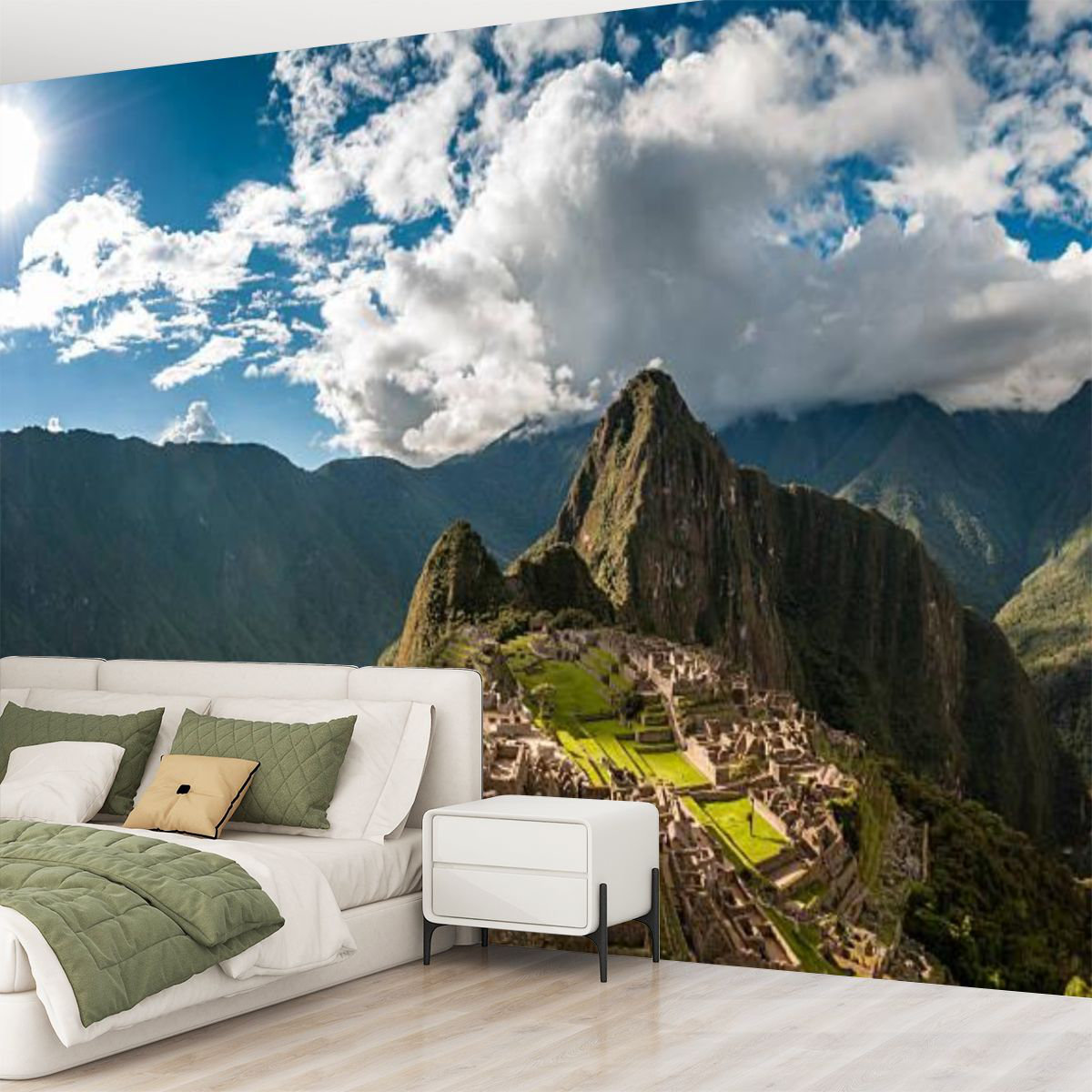 Millwood Pines Peel and Stick Canvas Wallpaper Wall Mural Machu Picchu ...