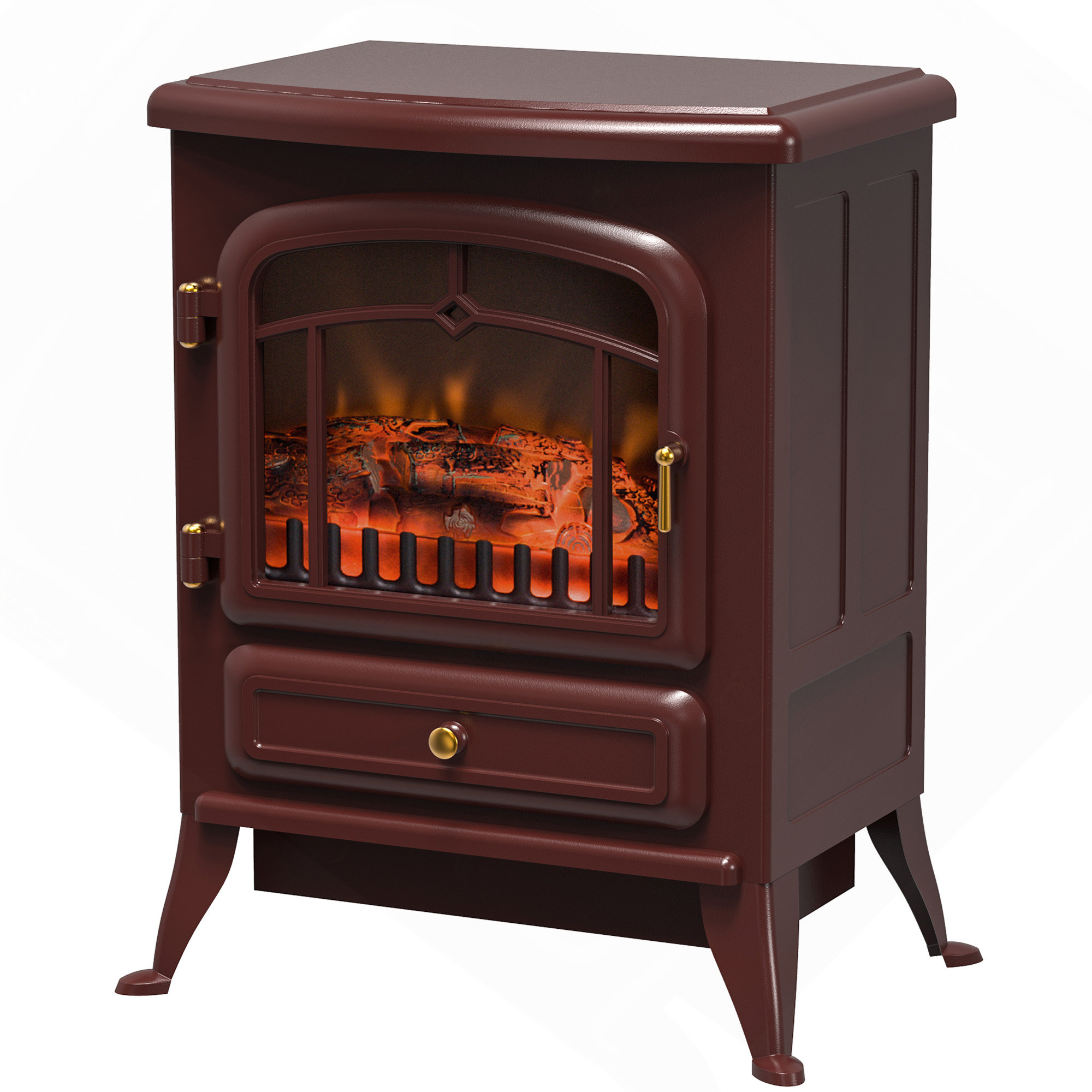 Red Barrel Studio® 22" Electric Fireplace Heater, Freestanding ...