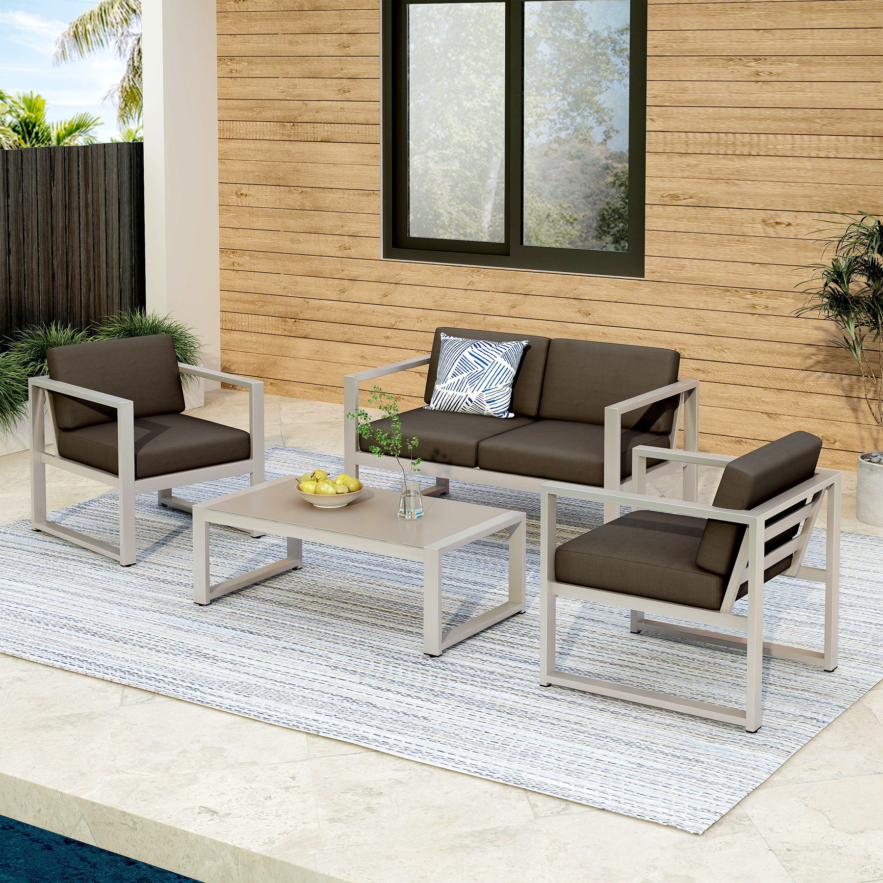 Bloomsbury Market NAVAN 4 PC CHAT SET | Wayfair