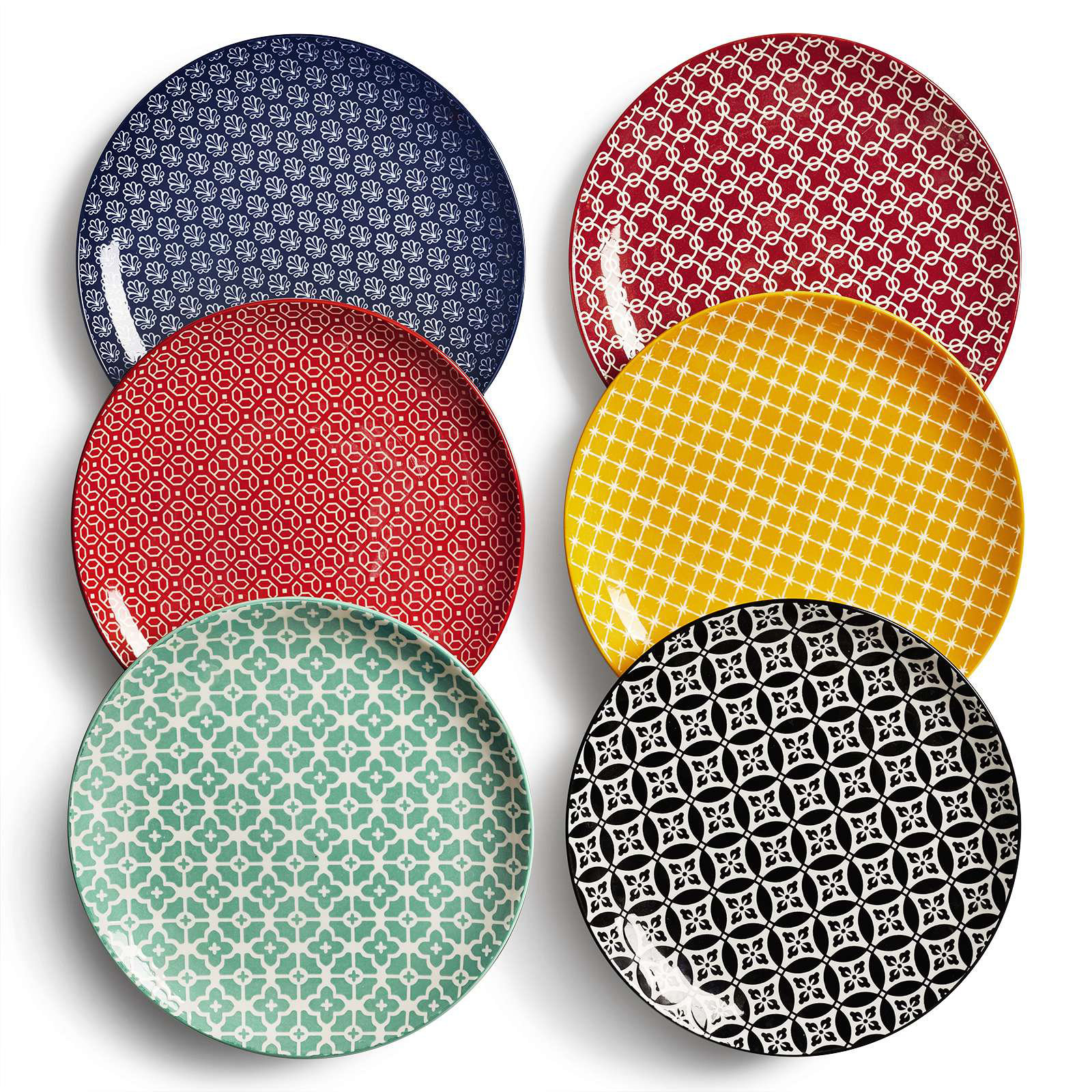 Lark Manor™ Colorful Appetizer Plate Set (6-Piece) | Wayfair