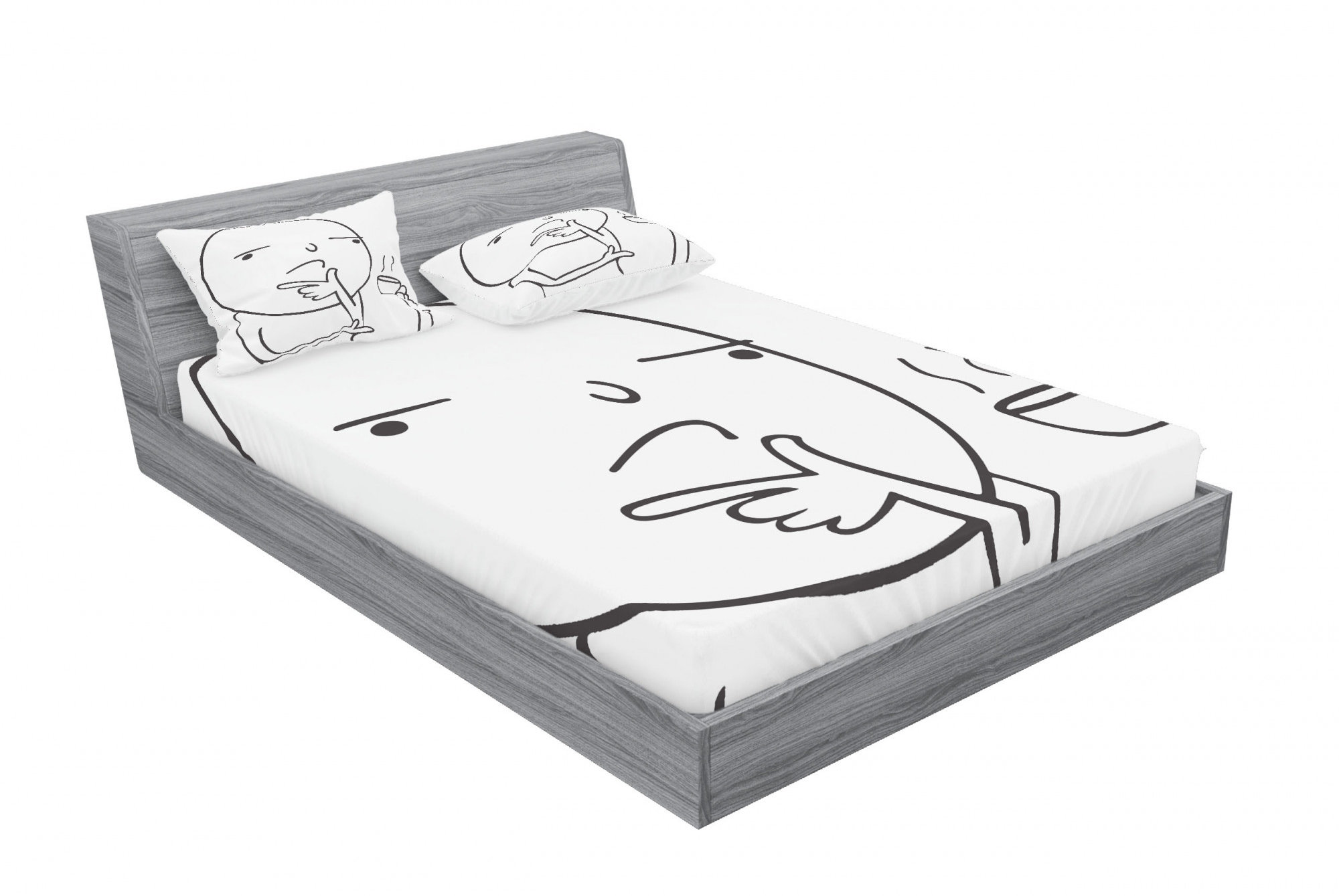 Ambesonne Thoughtful Meme Drinking Sheet Set | Wayfair