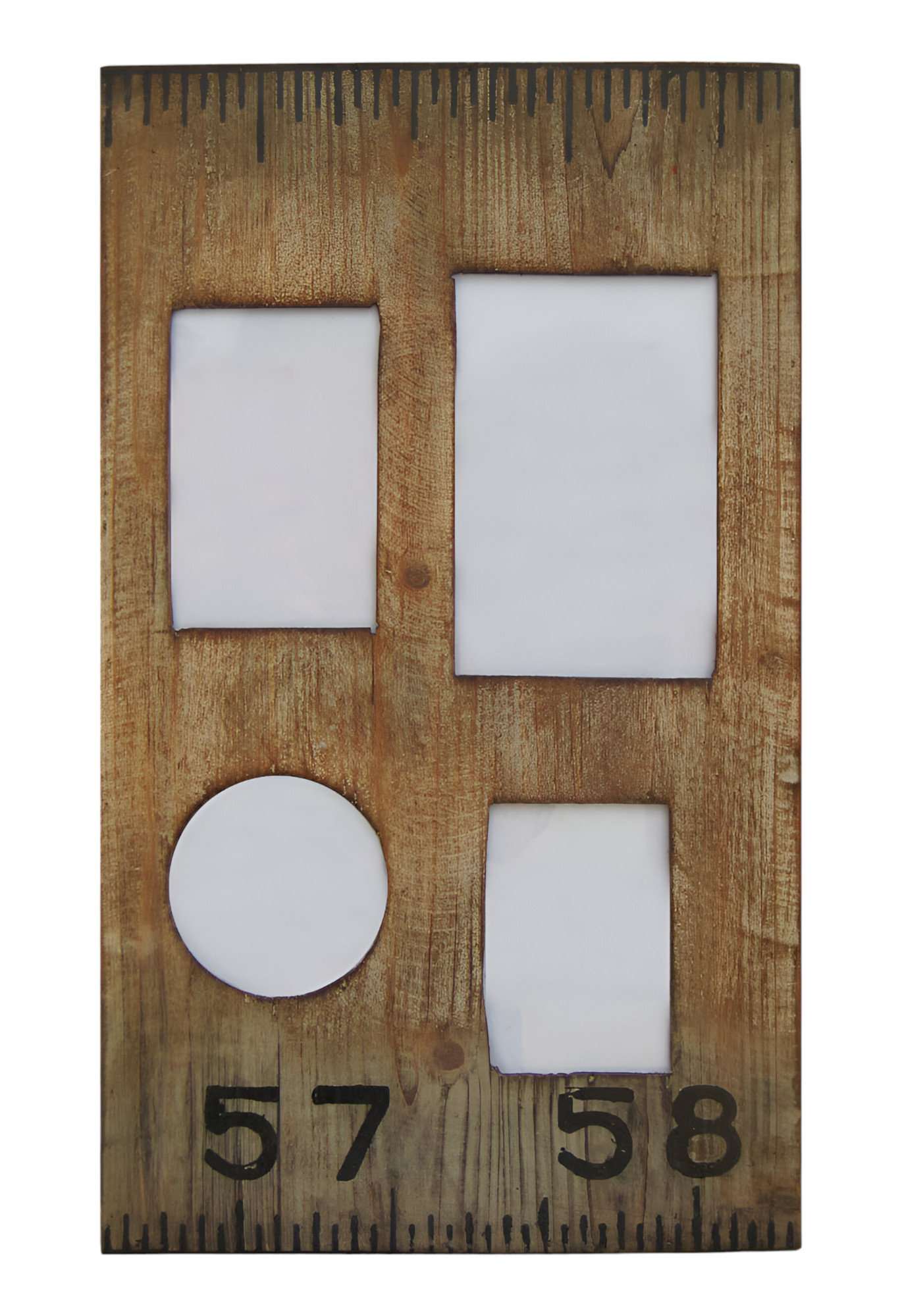 17 Stories Brown Distressed Solid Wood Tabletop Picture Frame | Wayfair