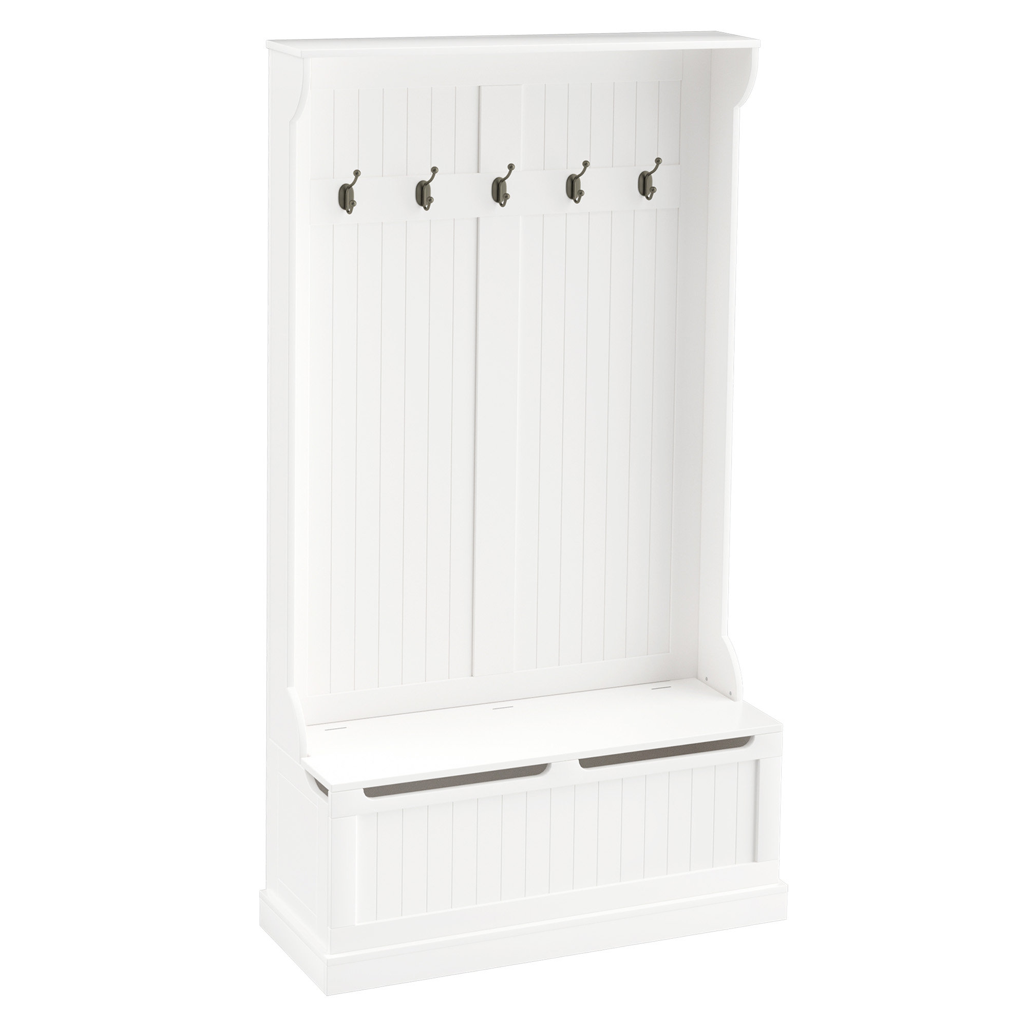 Ophelia & Co. 38" 3-In-1 Entryway Hall Tree With Storage Bench, Coat ...