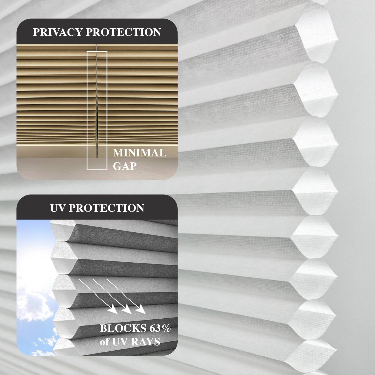 Symple Stuff , Cordless 1" Light Filtering Top Down Bottom Up Cellular ...