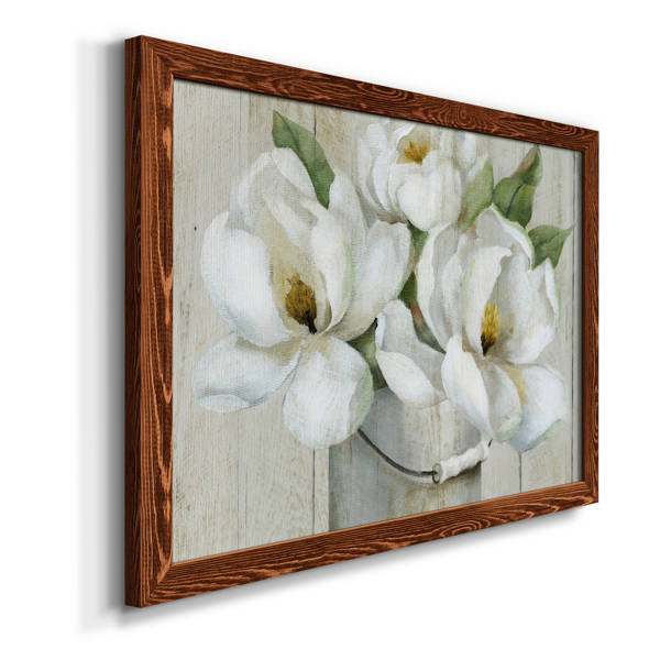 Lark Manor " Shiplap Magnolias " Painting Print on Canvas & Reviews ...