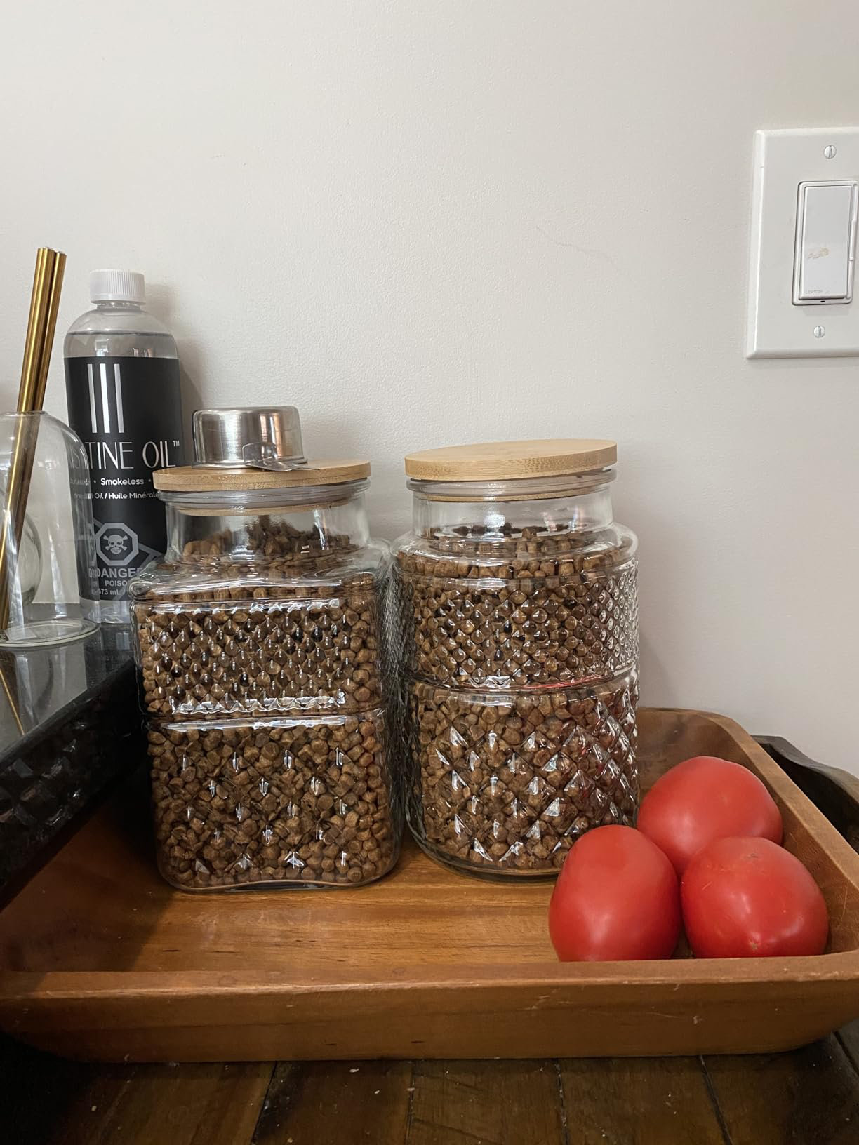 Latitude Run® Large Glass Storage Jar, 2 Pack 60 OZ Glass Food Storage ...