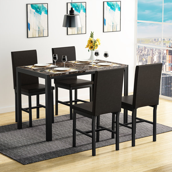 Latitude Run® Saulo 4 - Person Dining Set & Reviews | Wayfair