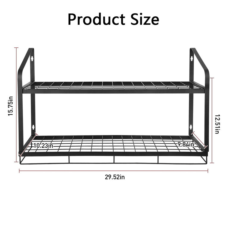 Prep & Savour Metal Rectangle Wall Mounted Pot Rack - Wayfair Canada