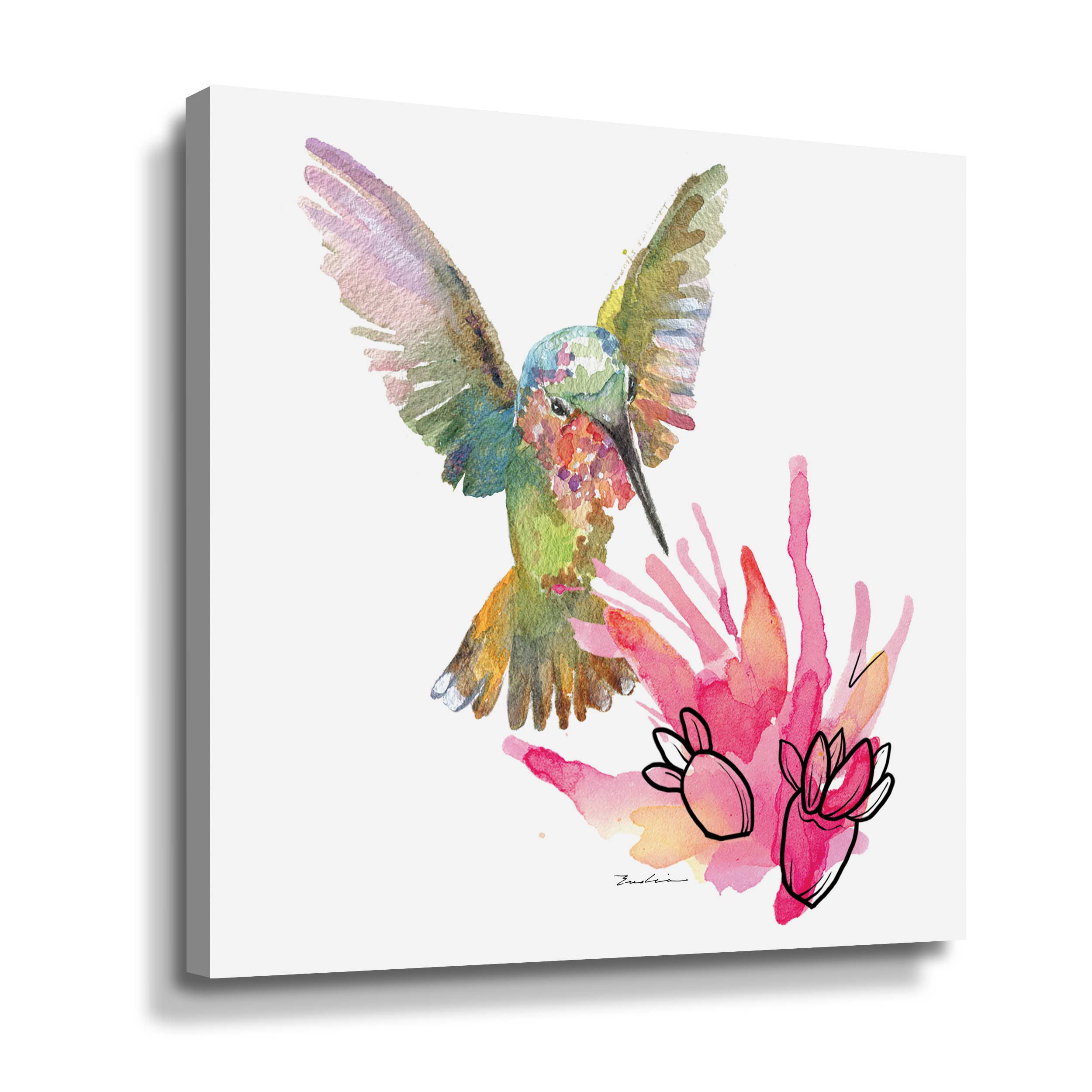 Bay Isle Home™ Desert Hummingbirds III - Painting | Wayfair