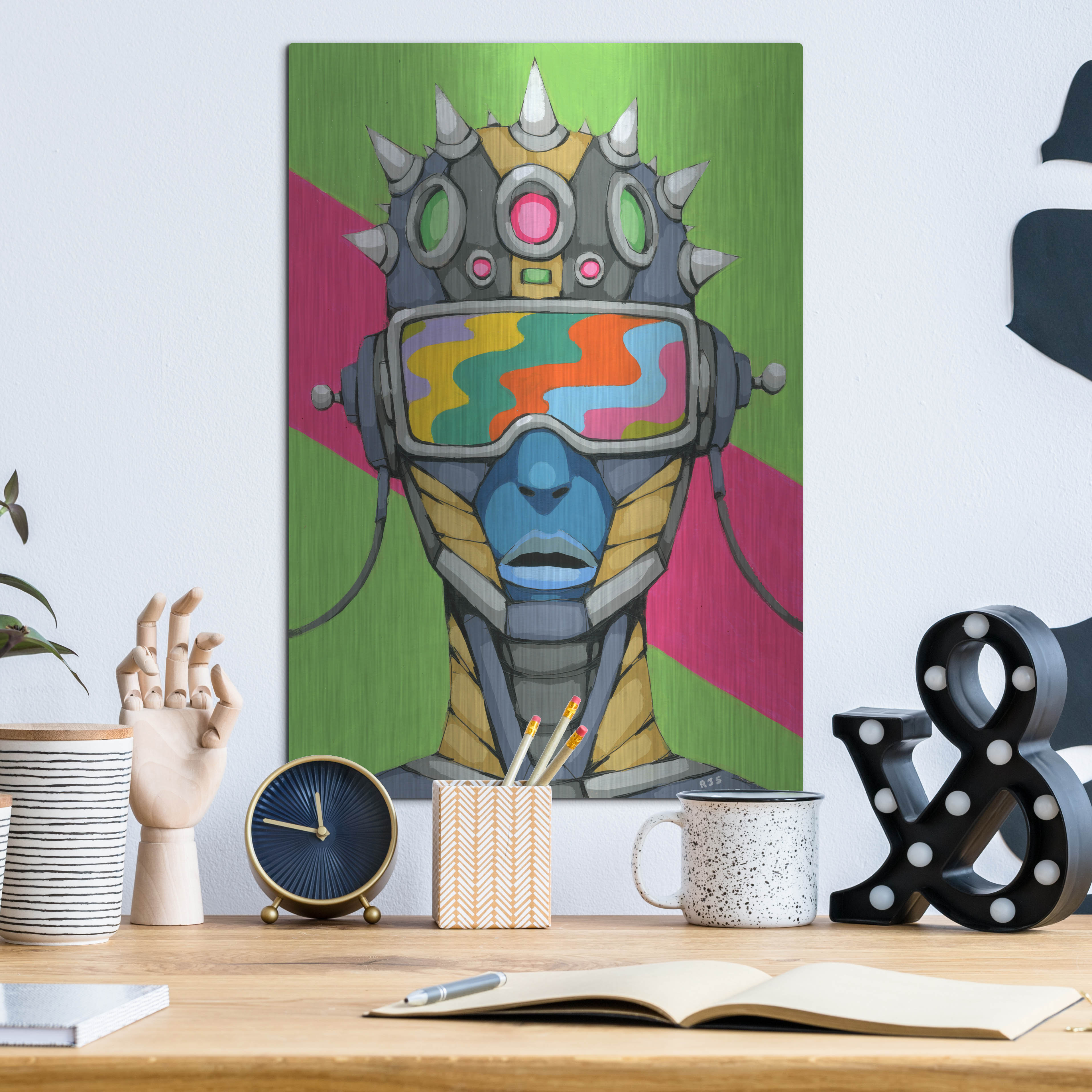 Trinx Androgynous Android' by Ric Stultz, Metal Wall Art | Wayfair