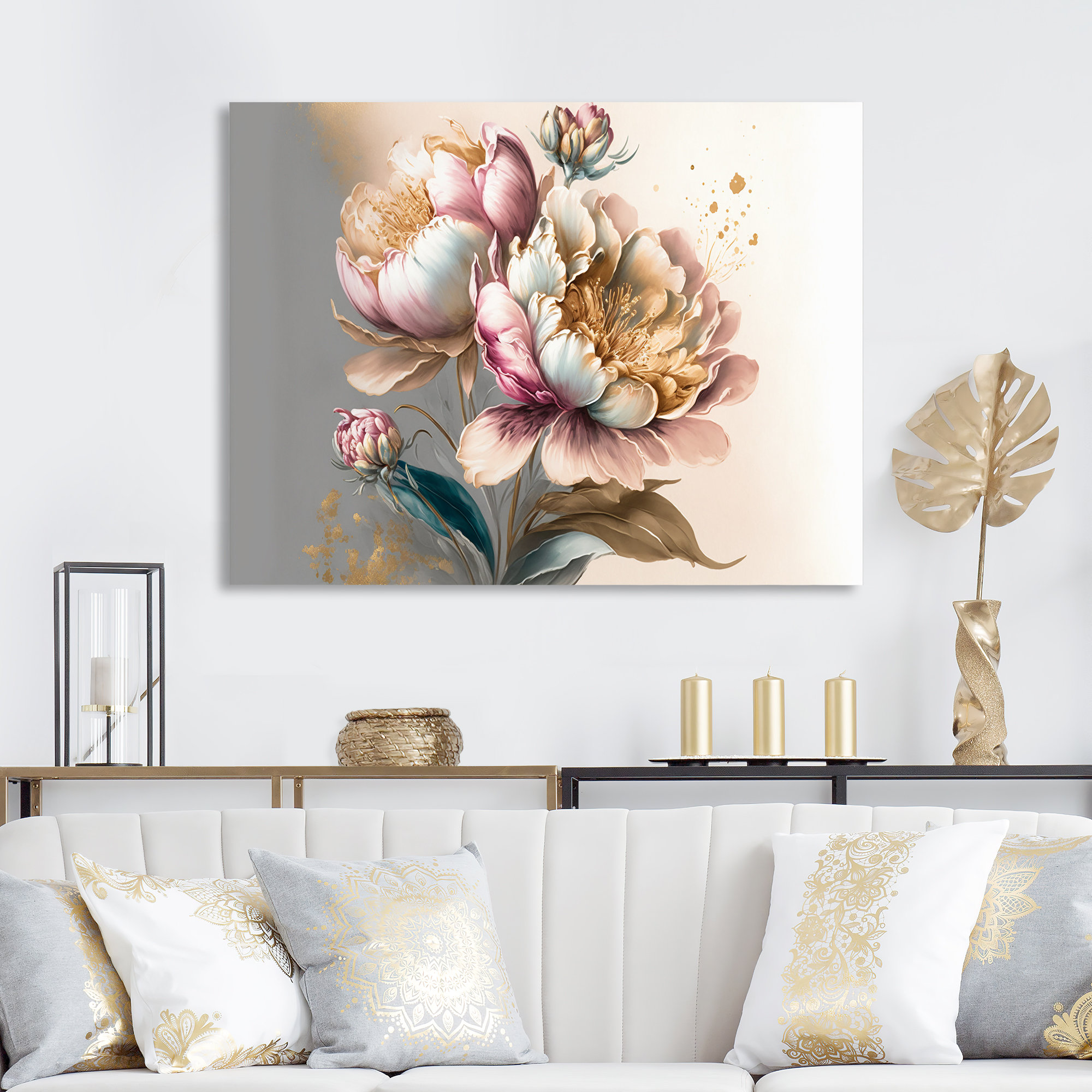 House of Hampton® Pink and Gold Peruvian Lily I - Print on Canvas | Wayfair
