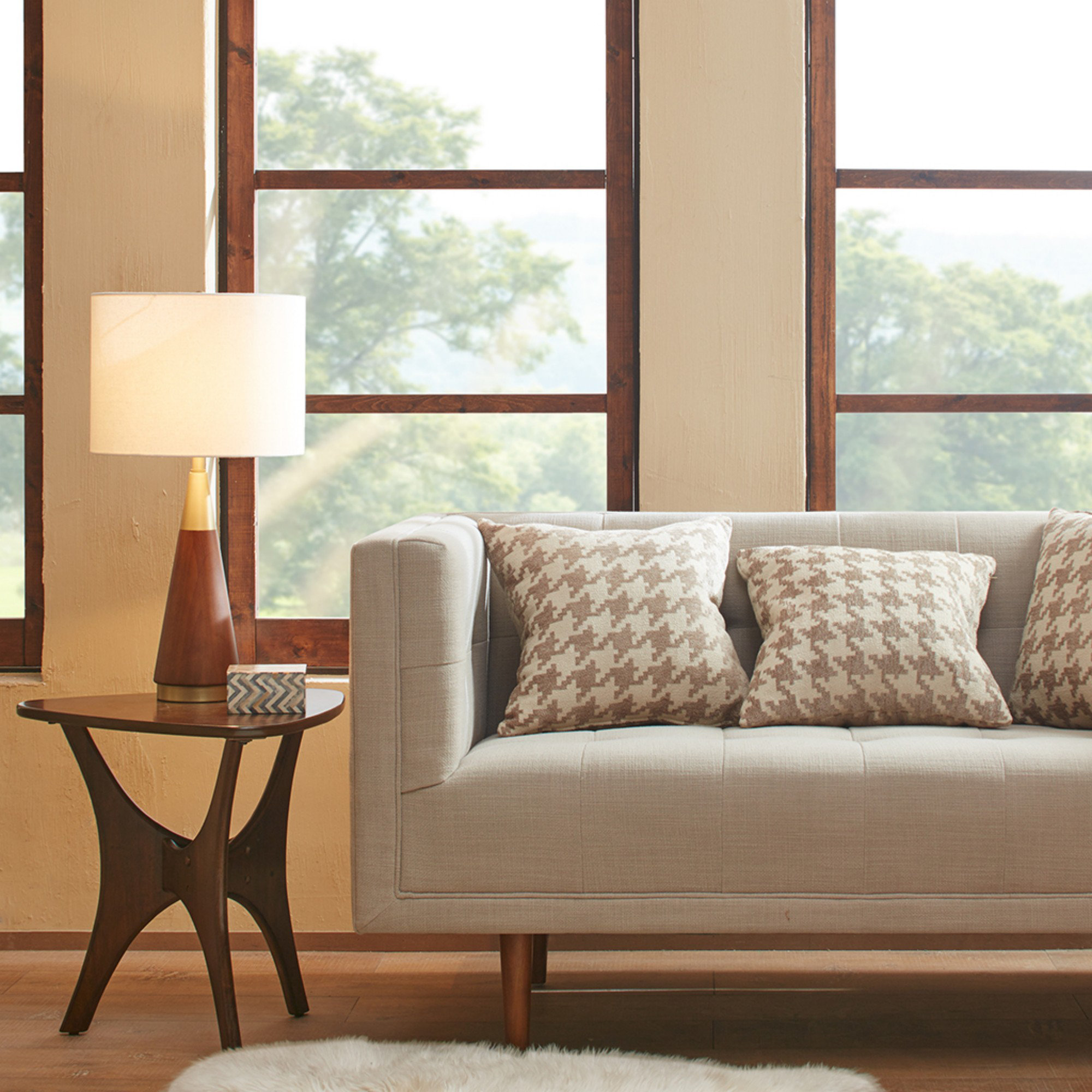 Orren Ellis Triangular Table Lamp | Wayfair