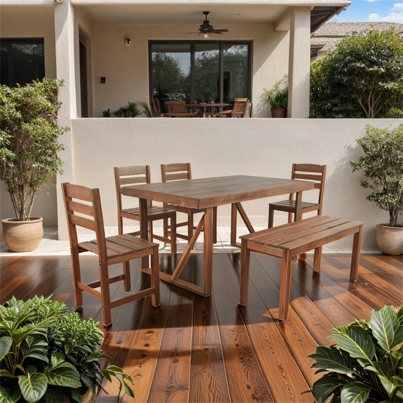 Millwood Pines Delmaro 35'' L x 60'' W Dining Set | Wayfair