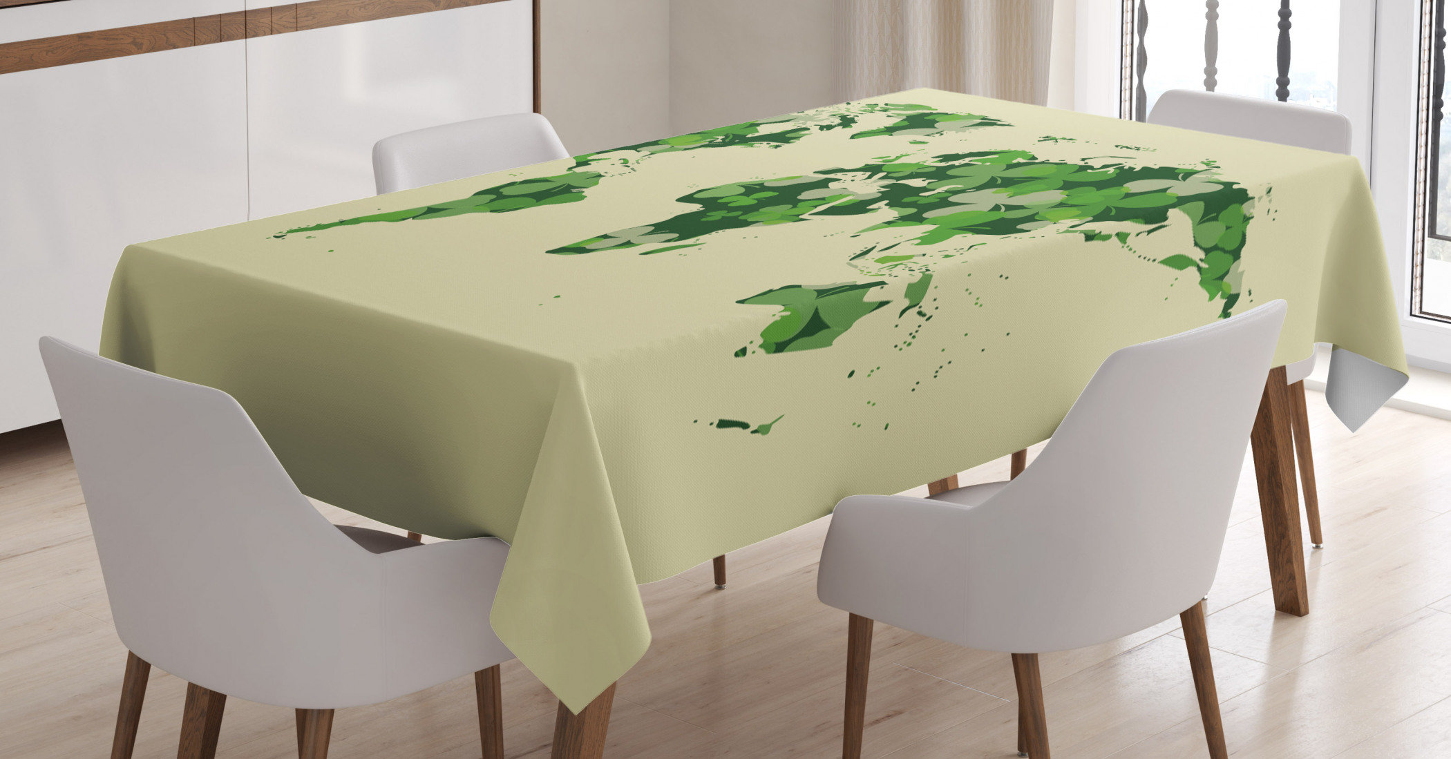 East Urban Home World Map Tablecloth | Wayfair