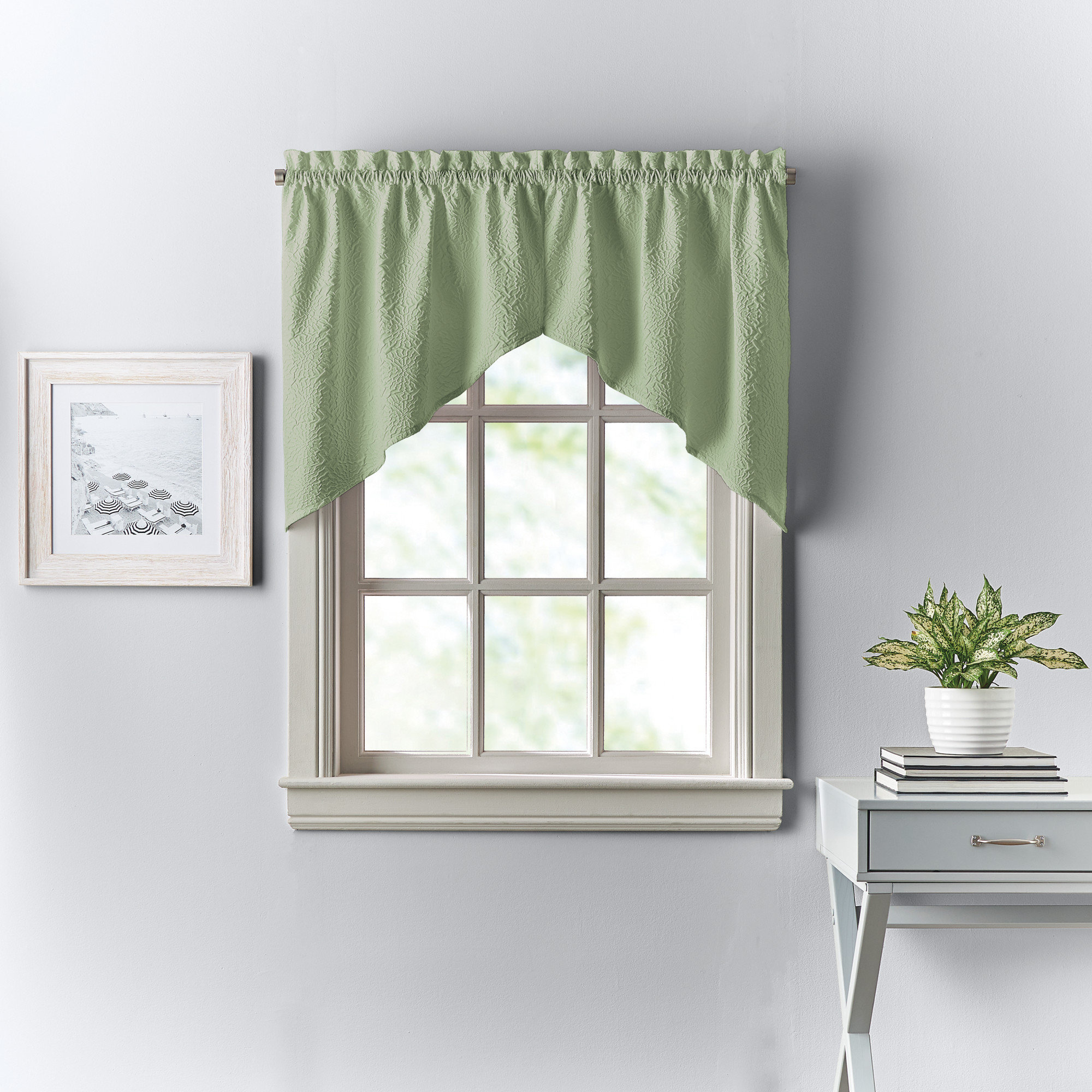 DKNY Chrysanthemum Floral Window Swag Pair & Reviews | Wayfair