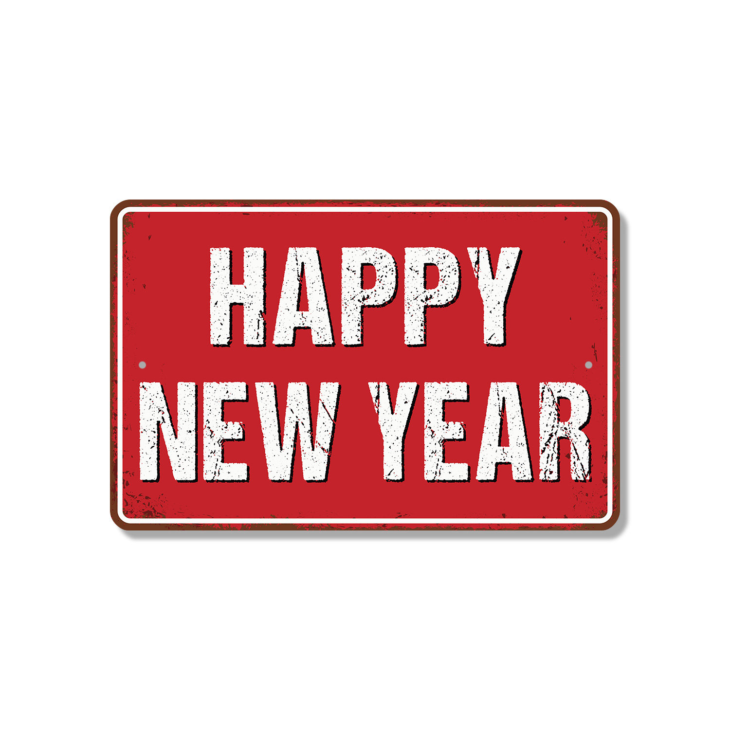 SignMission Happy New Year Street (2 Pack) 8 Inch x 12 Inch Plastic ...