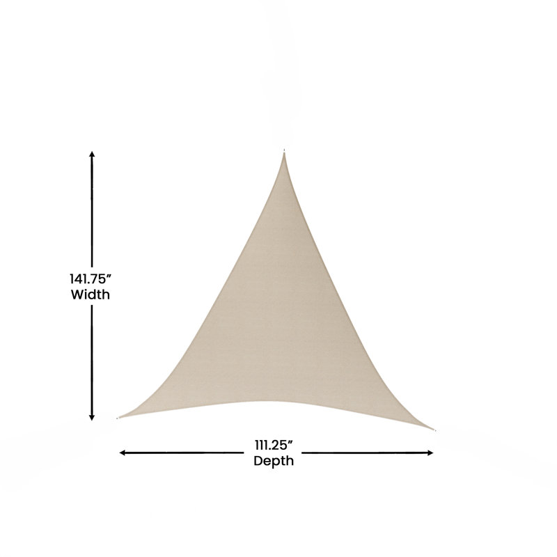 Flash Furniture Triangle Sun Sail Shade Canopy with Included Nylon ...