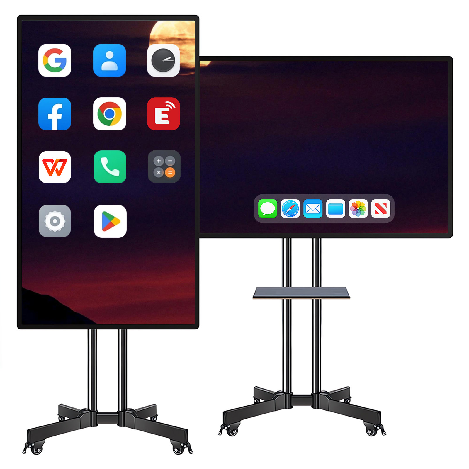 JYXCN 49 Inch Interactive Smart Board, 4K UHD Touchscreen Dual OS ...