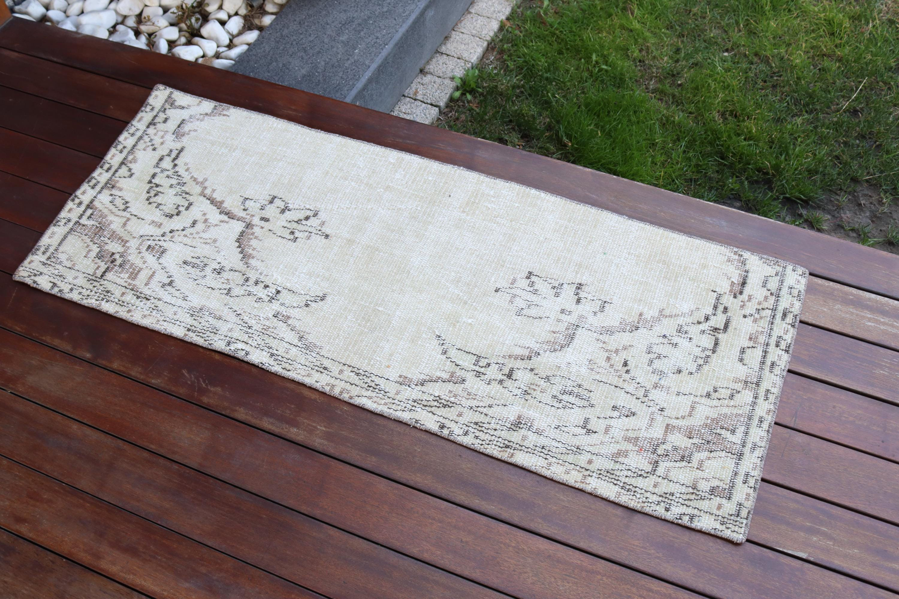 Bungalow Rose Handwoven Beige Turkish Oushak Small Wool Rug with ...