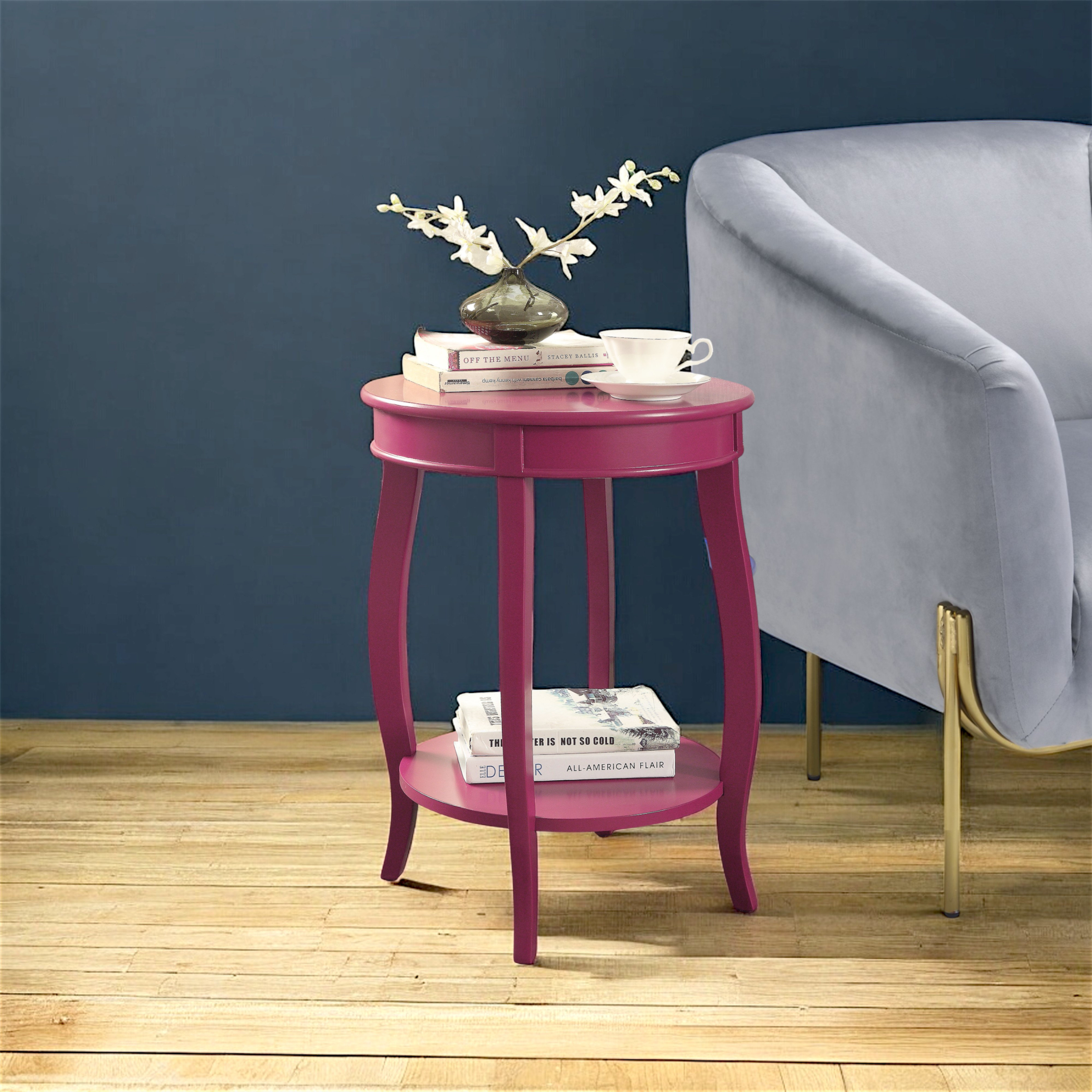 Lark Manor™ Langford Purple Colored Accent Table | Wayfair