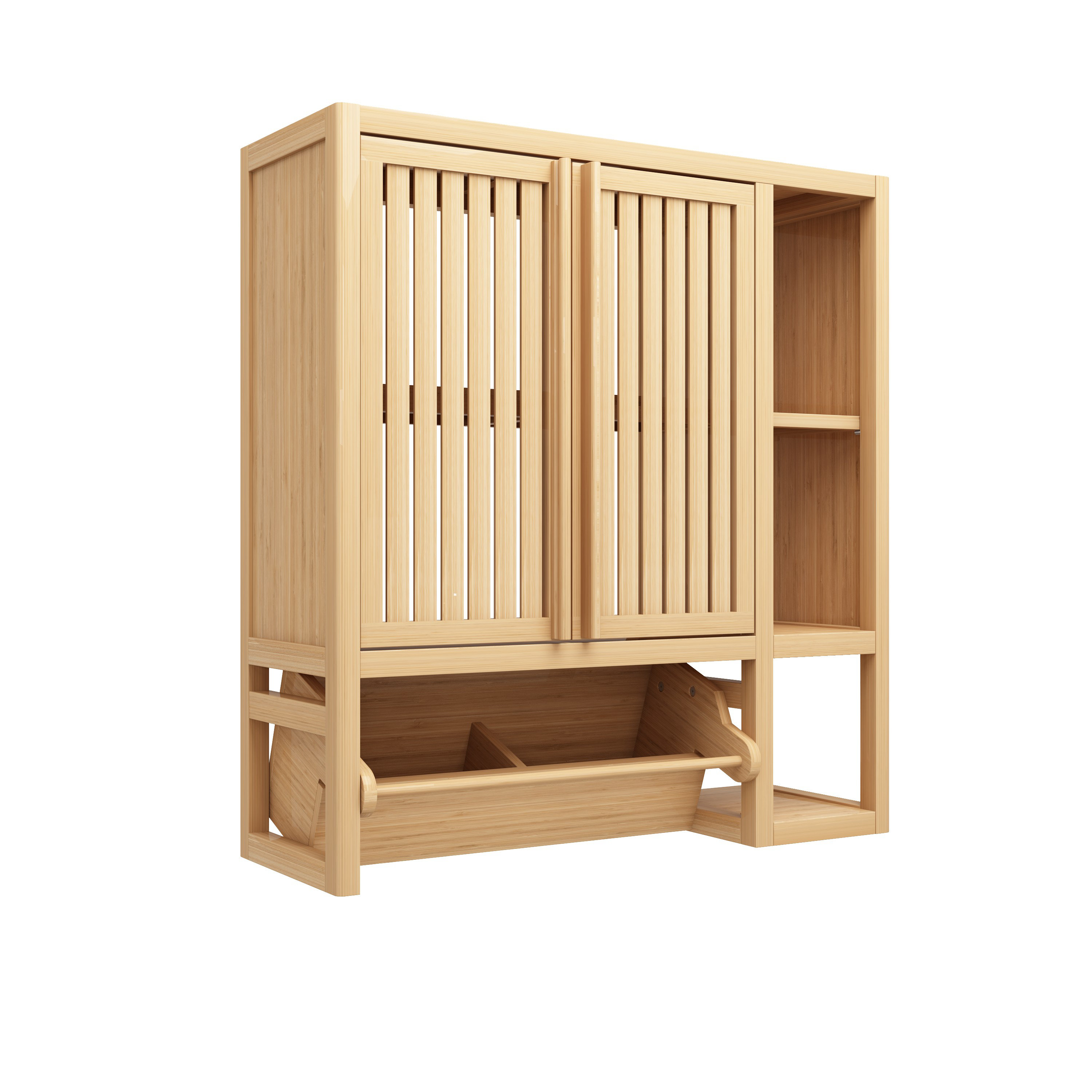 Latitude Run® Bamboo Bathroom Cabinet | Wayfair