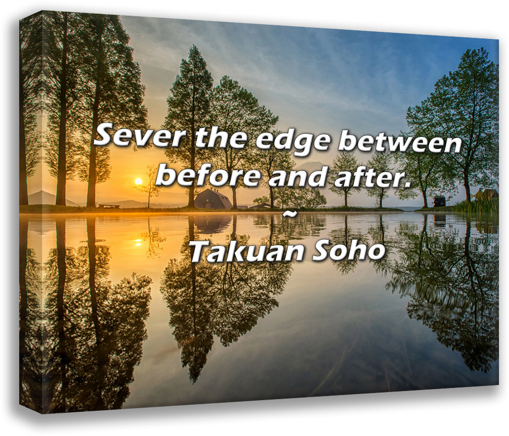 Trinx Takuan Soho Quote: Sever the edge between before and after. | Wayfair