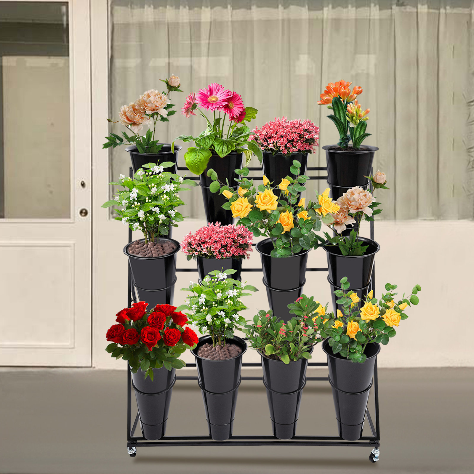 Arlmont & Co. Moziah Triangular Multi-tiered Plant Stand - Wayfair Canada