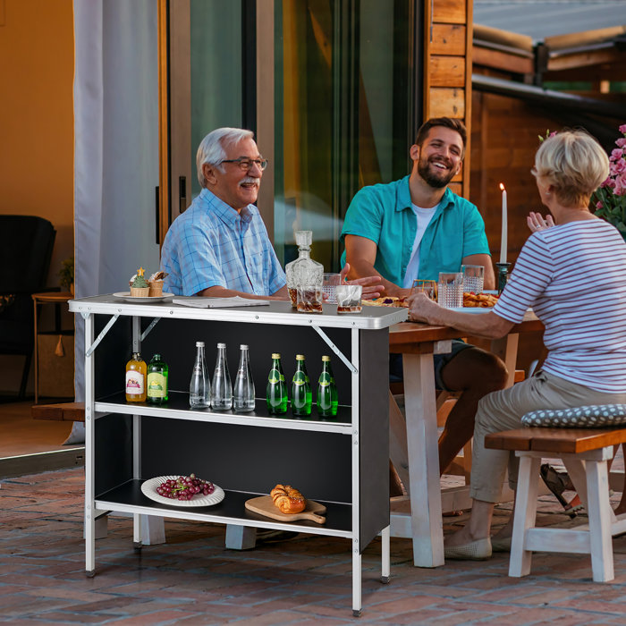 Costway 43.5'' Rectangular Portable Bar Top Riser & Reviews | Wayfair
