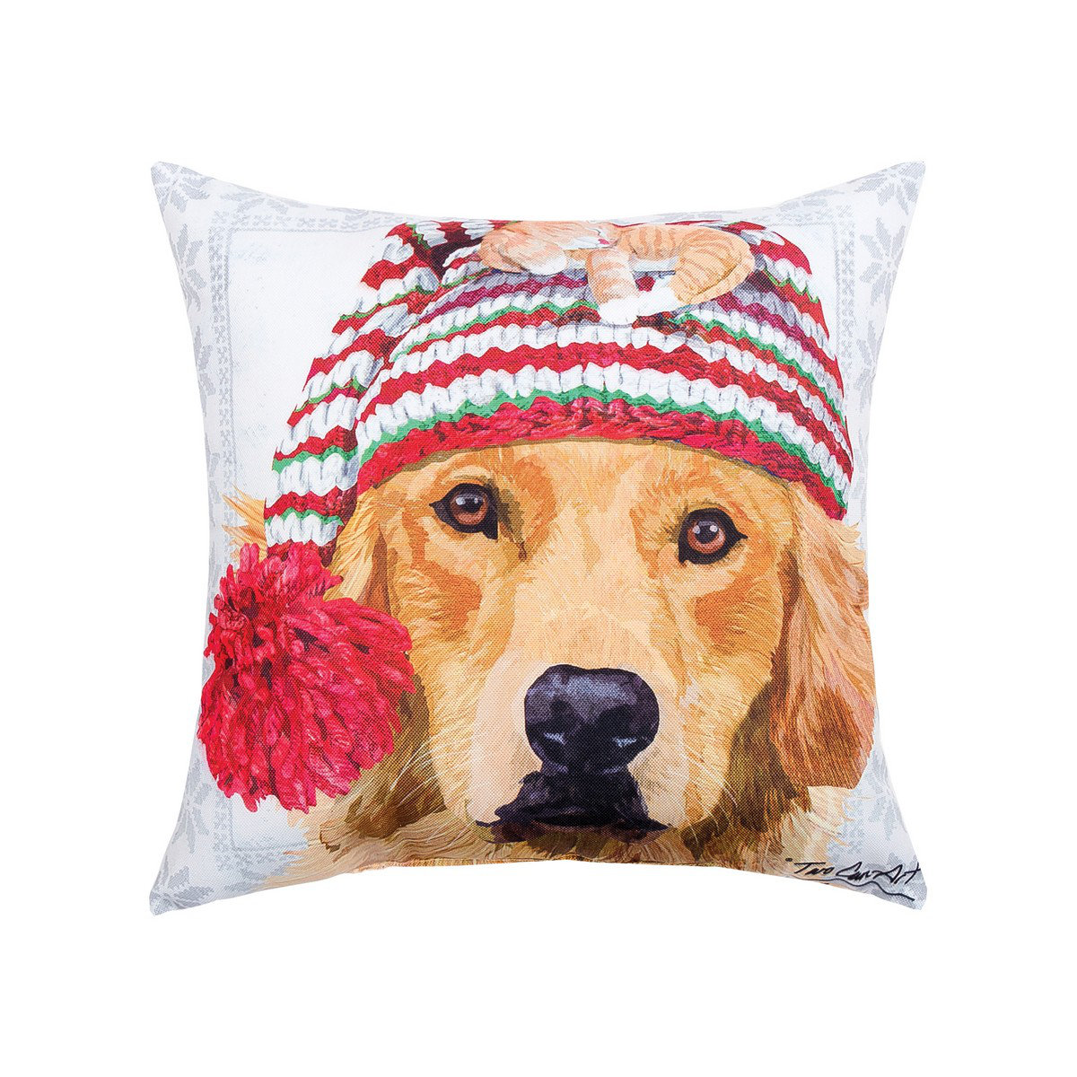 C&F Home Winter Hats Winter Hat Golden Indoor/Outdoor Throw Pillow ...