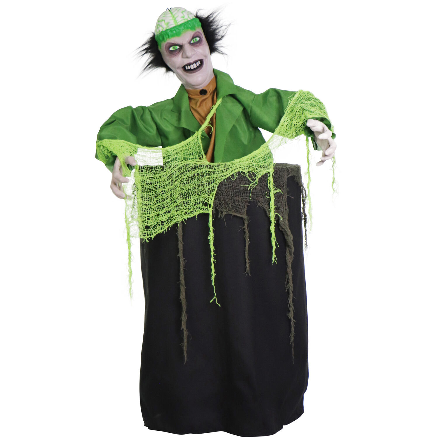 Haunted Hill Farm Animatronic Thrashing Zombie in a Barrel with Light ...