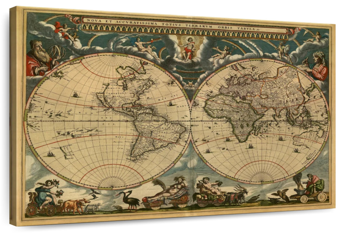 Breakwater Bay Aliaz 1600s World Map - Wayfair Canada