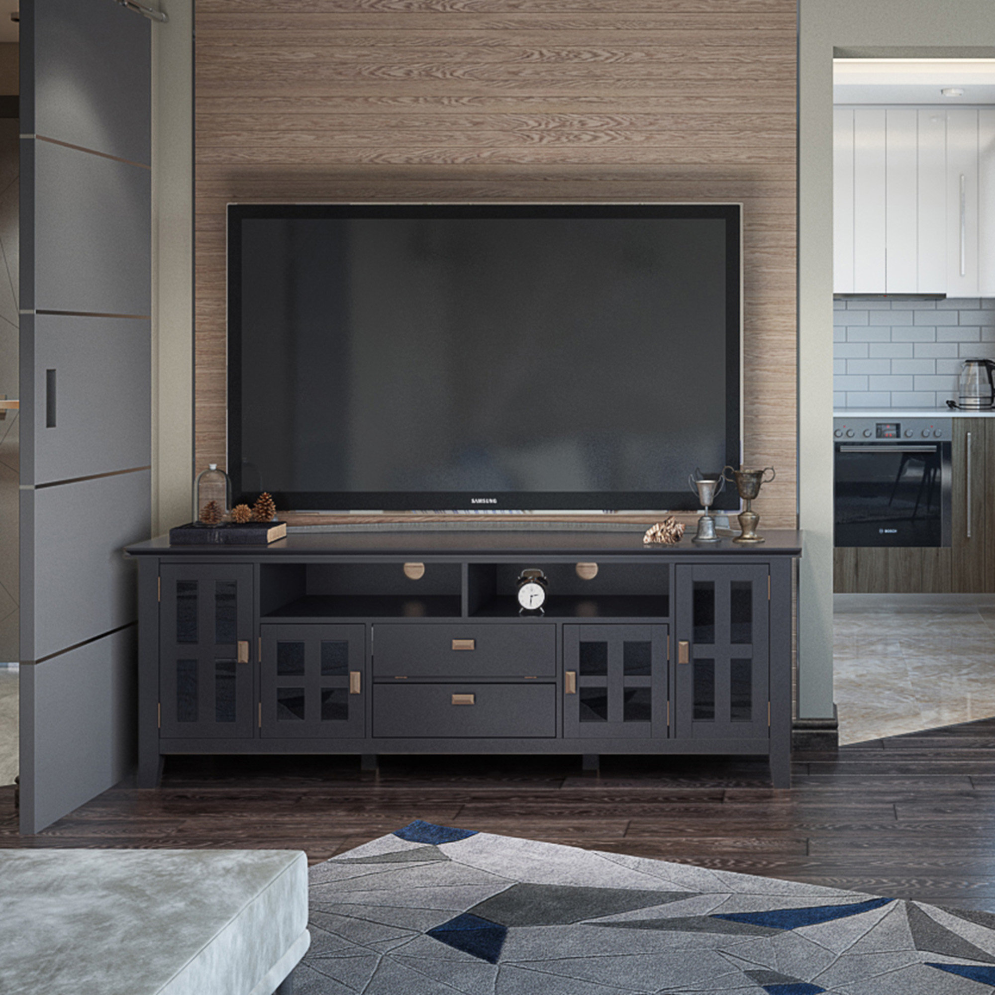Corrigan Studio 72" TV Media Stand - Black - Wayfair Canada
