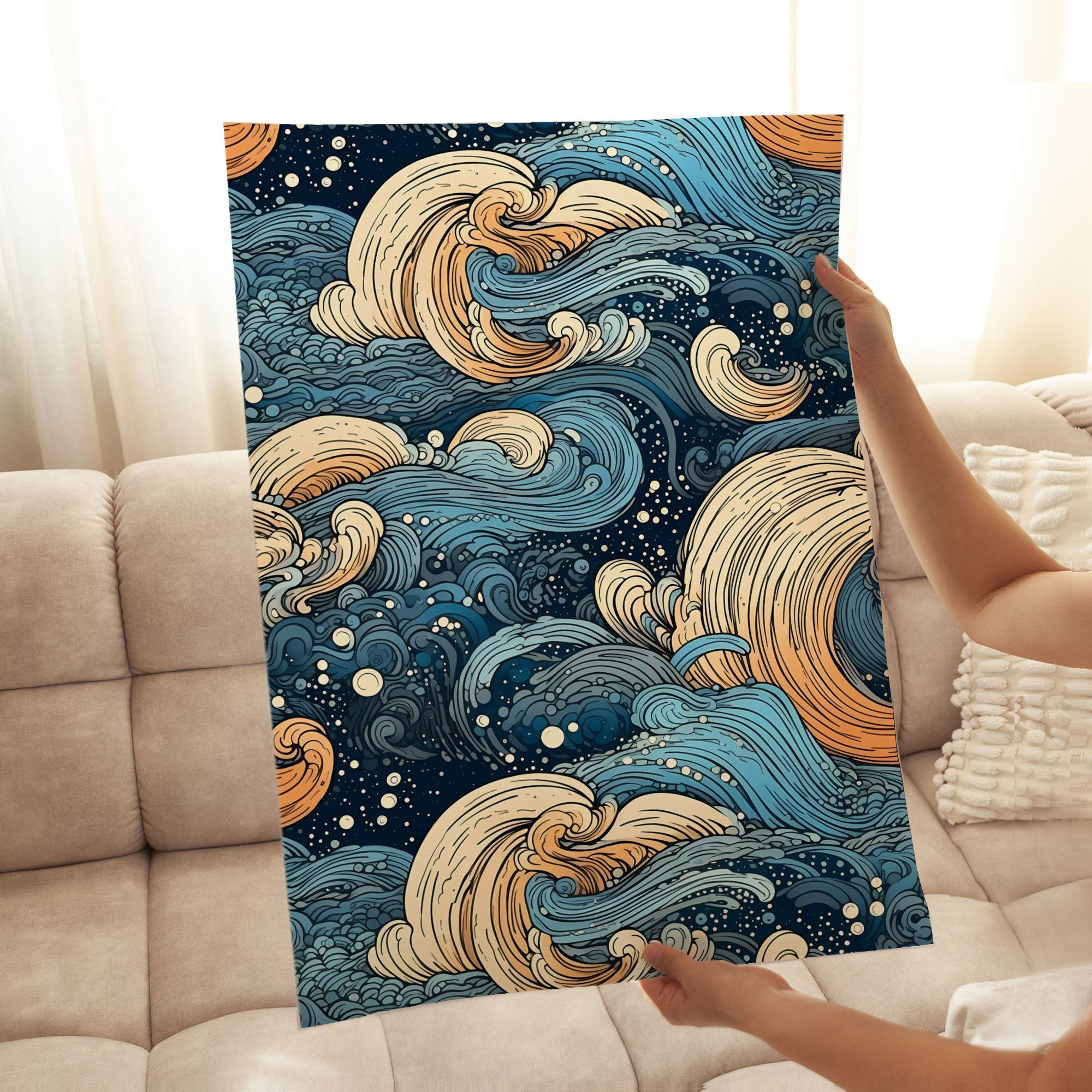 Winston Porter Landscape and Nature Clouds Pattern I Modern Unframed ...