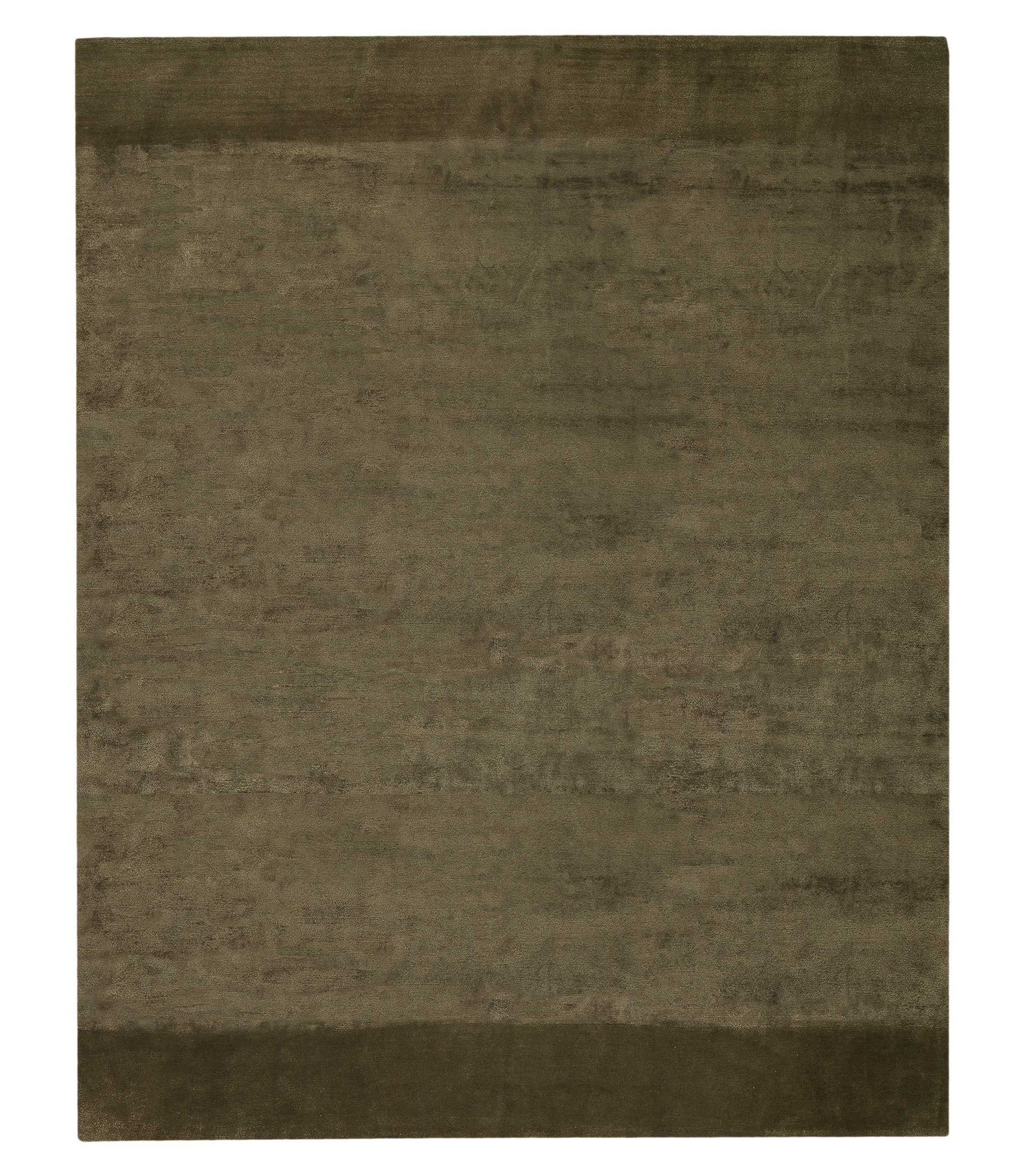 Tufenkian Border Hand-Knotted Wool/Synthetic/Linen Brown Area Rug ...