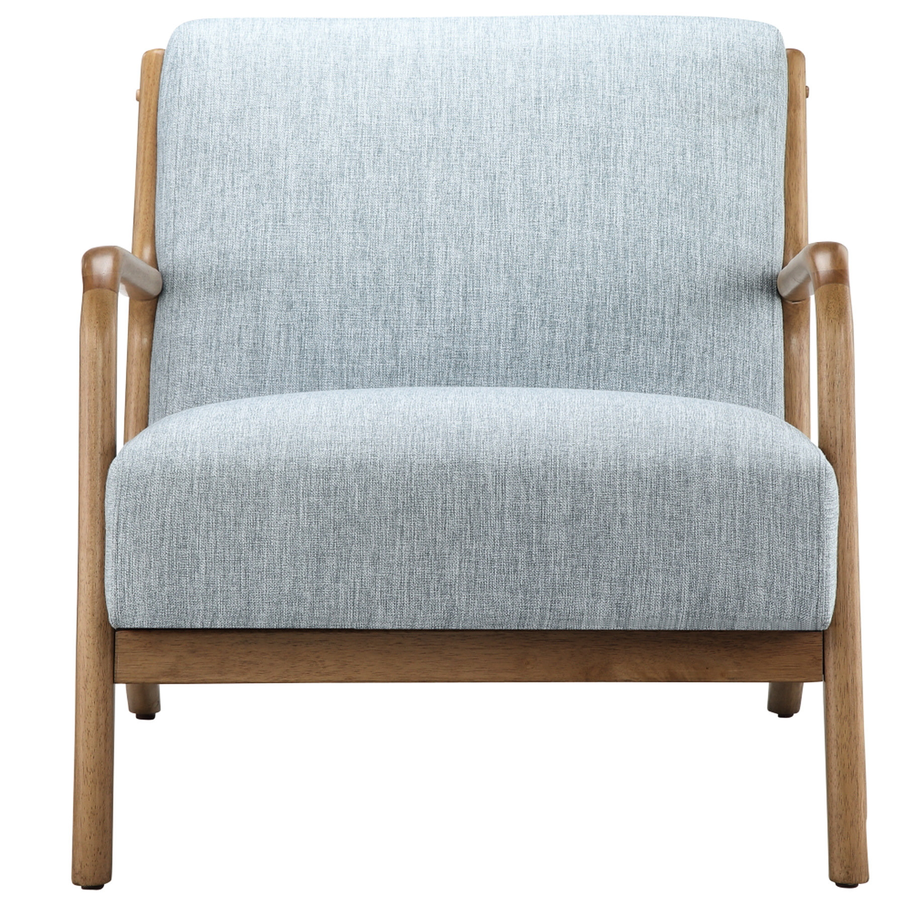 Corrigan Studio Blue Seat Lounge Chair With Robust Solid Wood Frame ...