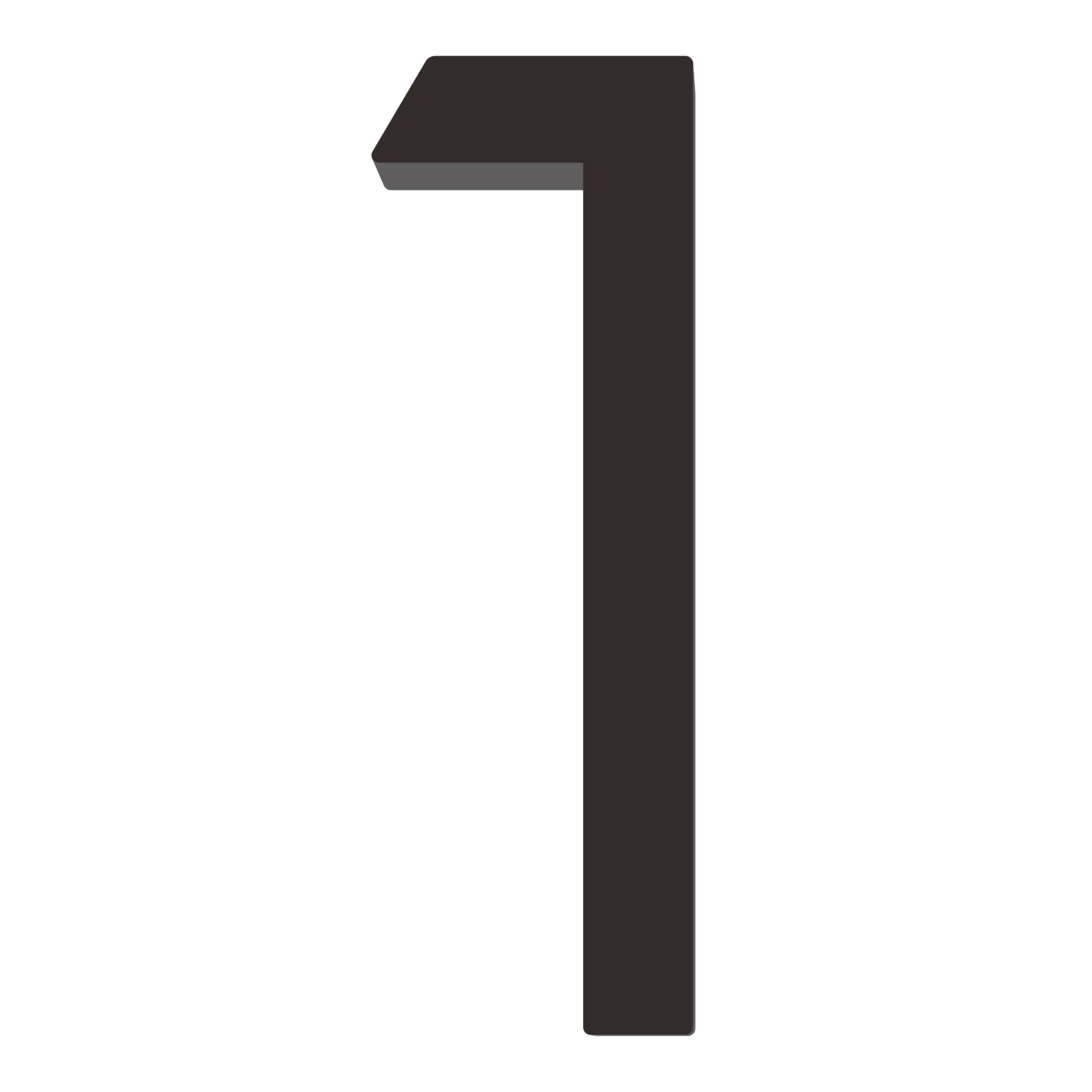 RCH Supply Company 6'' Black Modern Floating Acrylic House Numbers ...