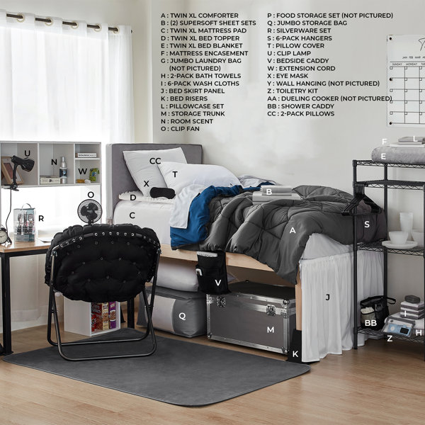 DormCo 100% Complete - Twin XL Bedding & Dorm Essentials Package For ...