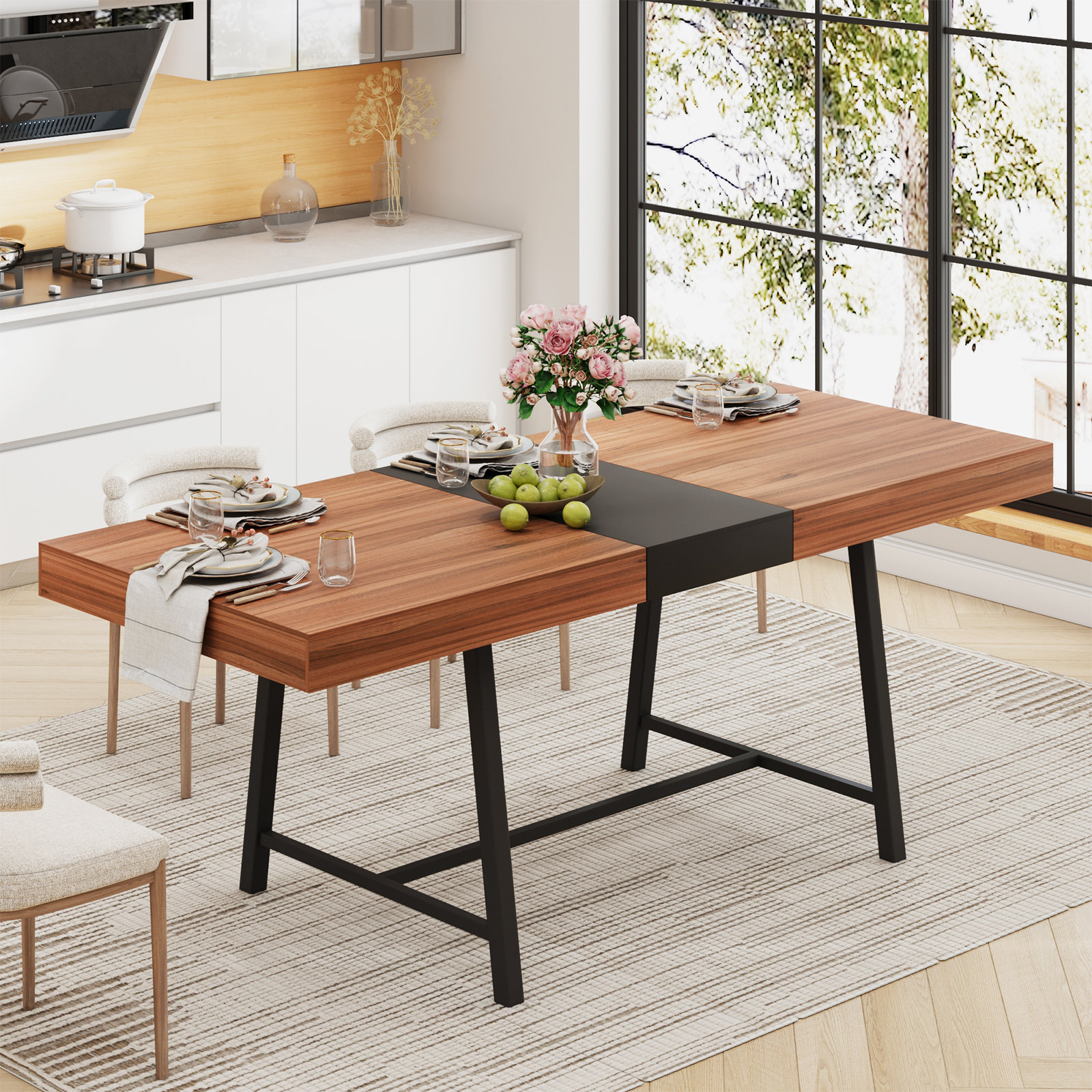 George Oliver Extendable Dining Table For 6-8 Person | Wayfair