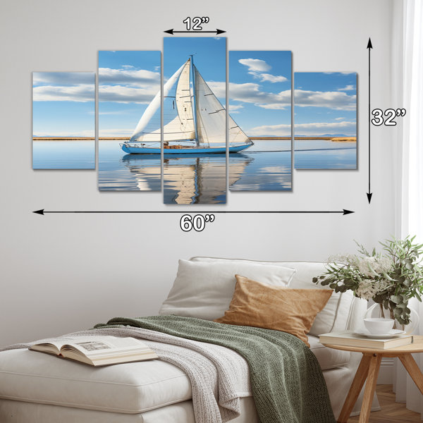 Breakwater Bay Voilier, voile, sérénité I, art mural sur toile, 5 ...