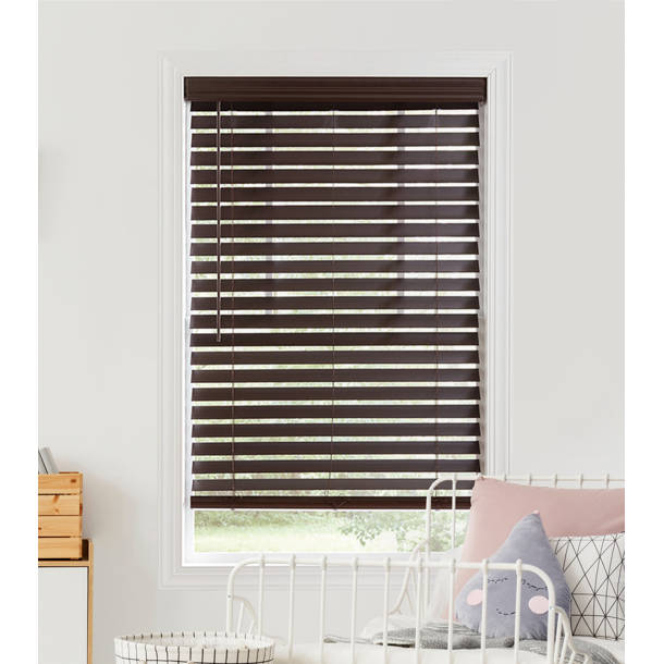 Symple Stuff 2.5 " Room Darkening Cordless Faux Wood Blind & Reviews ...