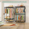 Rebrilliant Niyana 45" Rolling Clothes Rack, Clothing Racks for Hanging ...