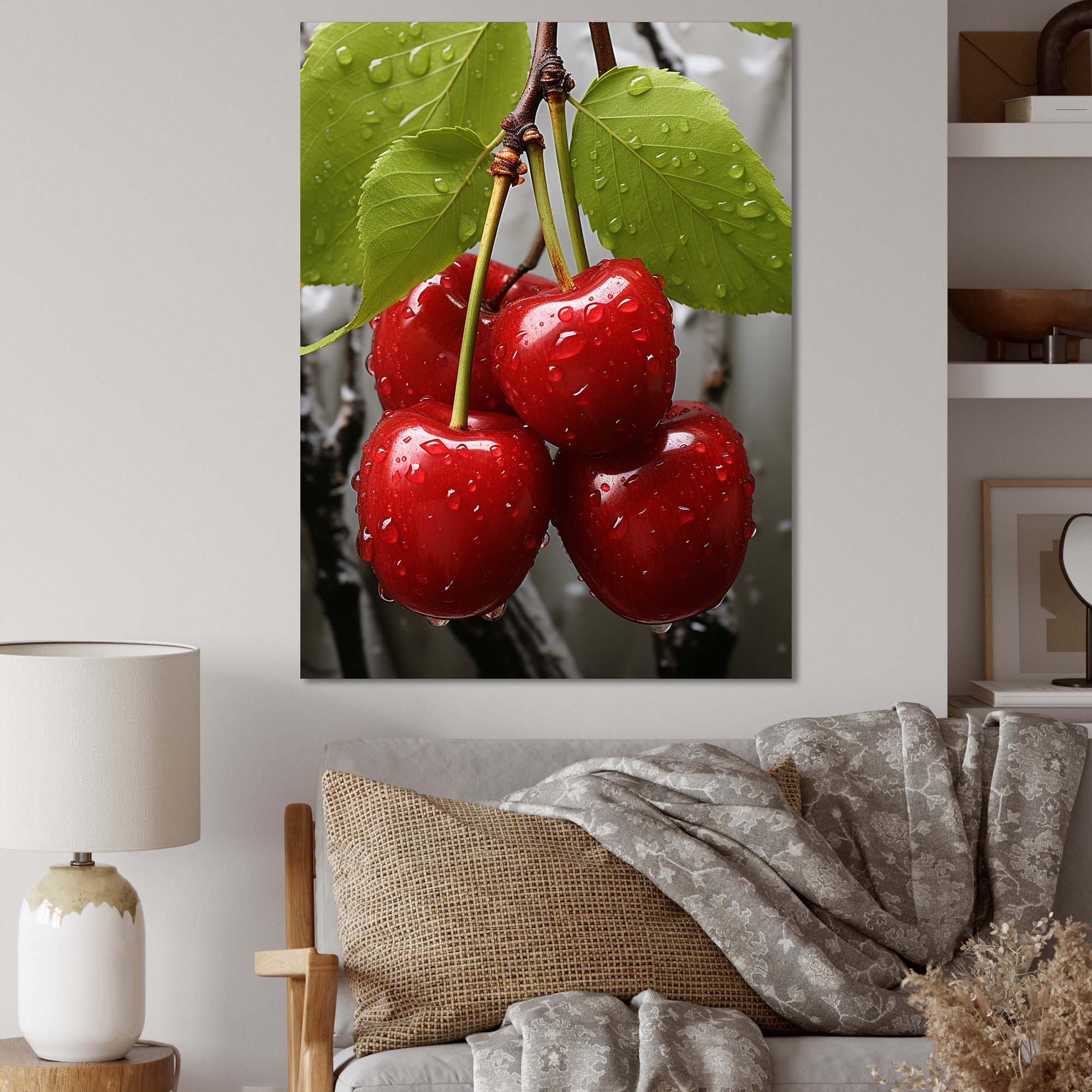 Winston Porter Red Cherry Tree Explosion 3 - Cherry Wall Art | Wayfair