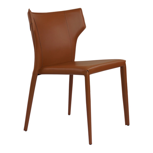 Corrigan Studio® Miesner Wingback Leather Dining Chair | Wayfair
