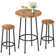 17 Stories 3 Piece Round Bar Table Set, Counter Height Dining Table Set ...