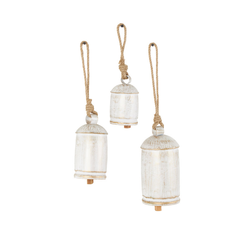 Rosalind Wheeler Metal Cluster Indoor Outdoor Decorative Cow Bells With ...
