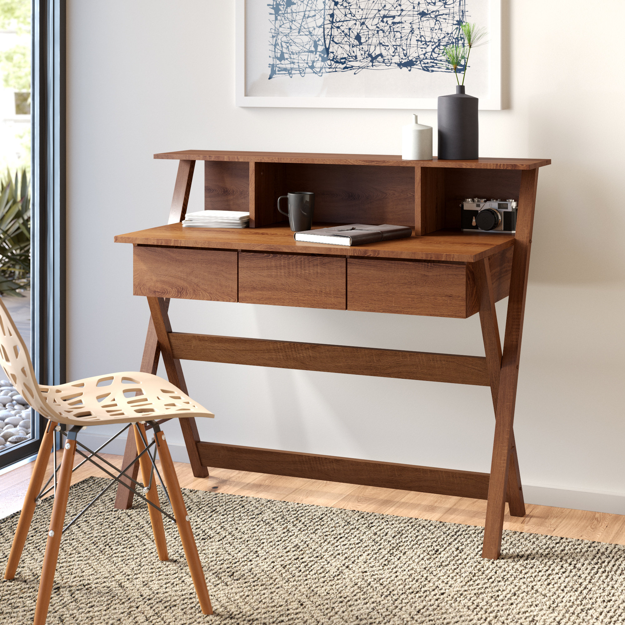 Ebern Designs Tameem Secretary Desk & Reviews | Wayfair
