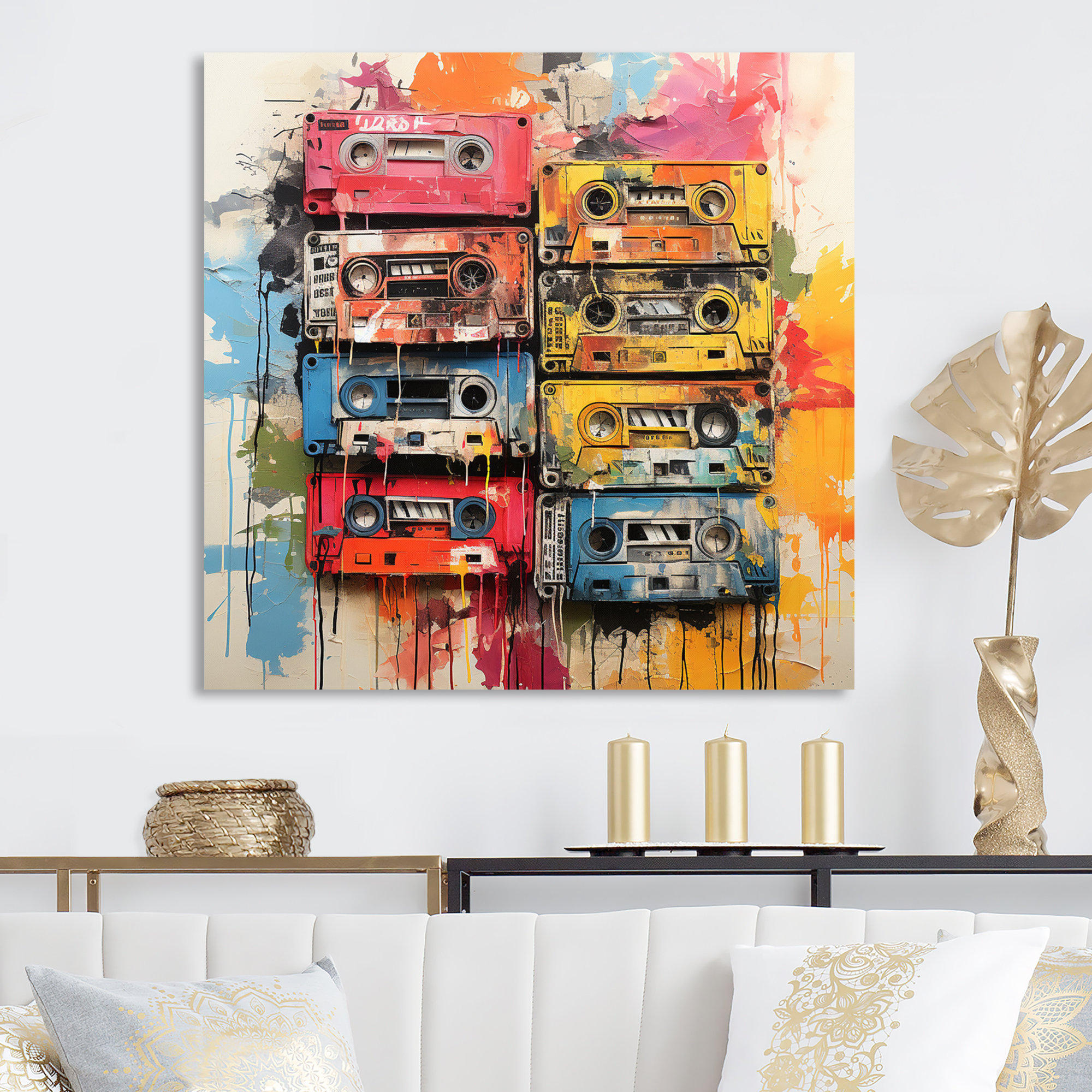 Winston Porter Cassette Tapes Retro Vibes I - Music Metal Wall Decor ...