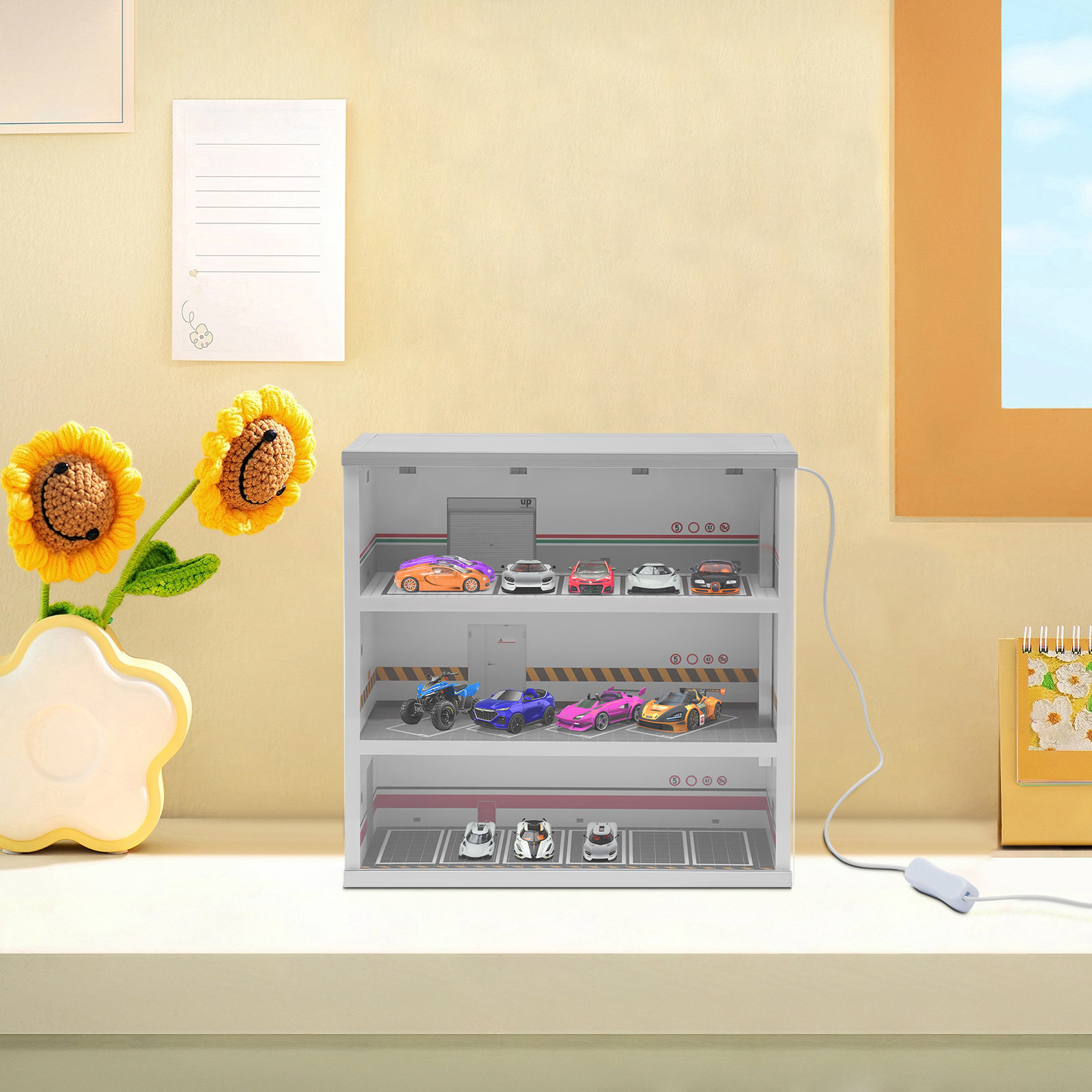 YYBUSHER 1:64 3-Layer Model Car Display Cabinet & Reviews | Wayfair