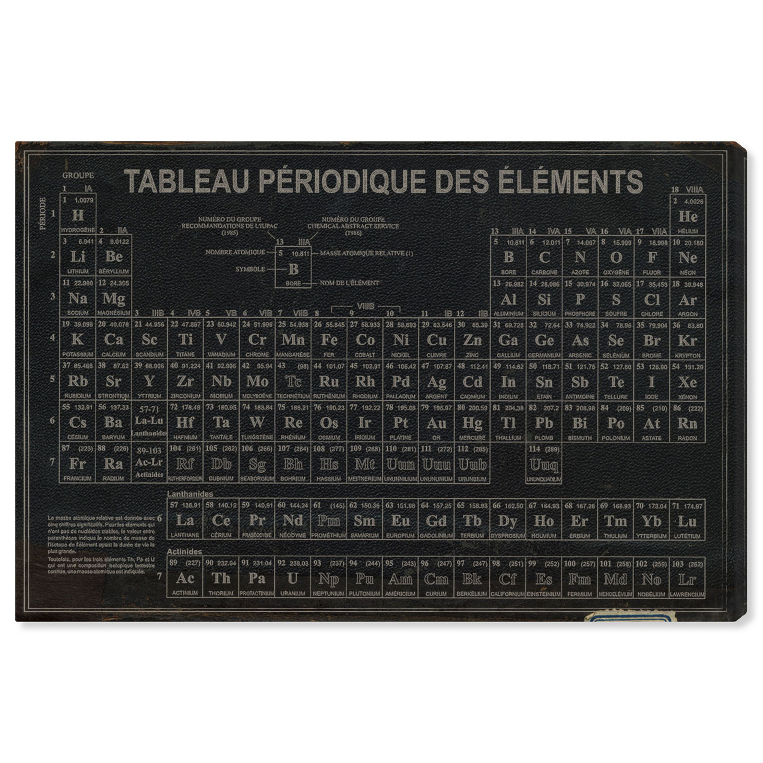 Oliver Gal Tableau Periodique - Textual Art on Wrapped Canvas - Wayfair ...