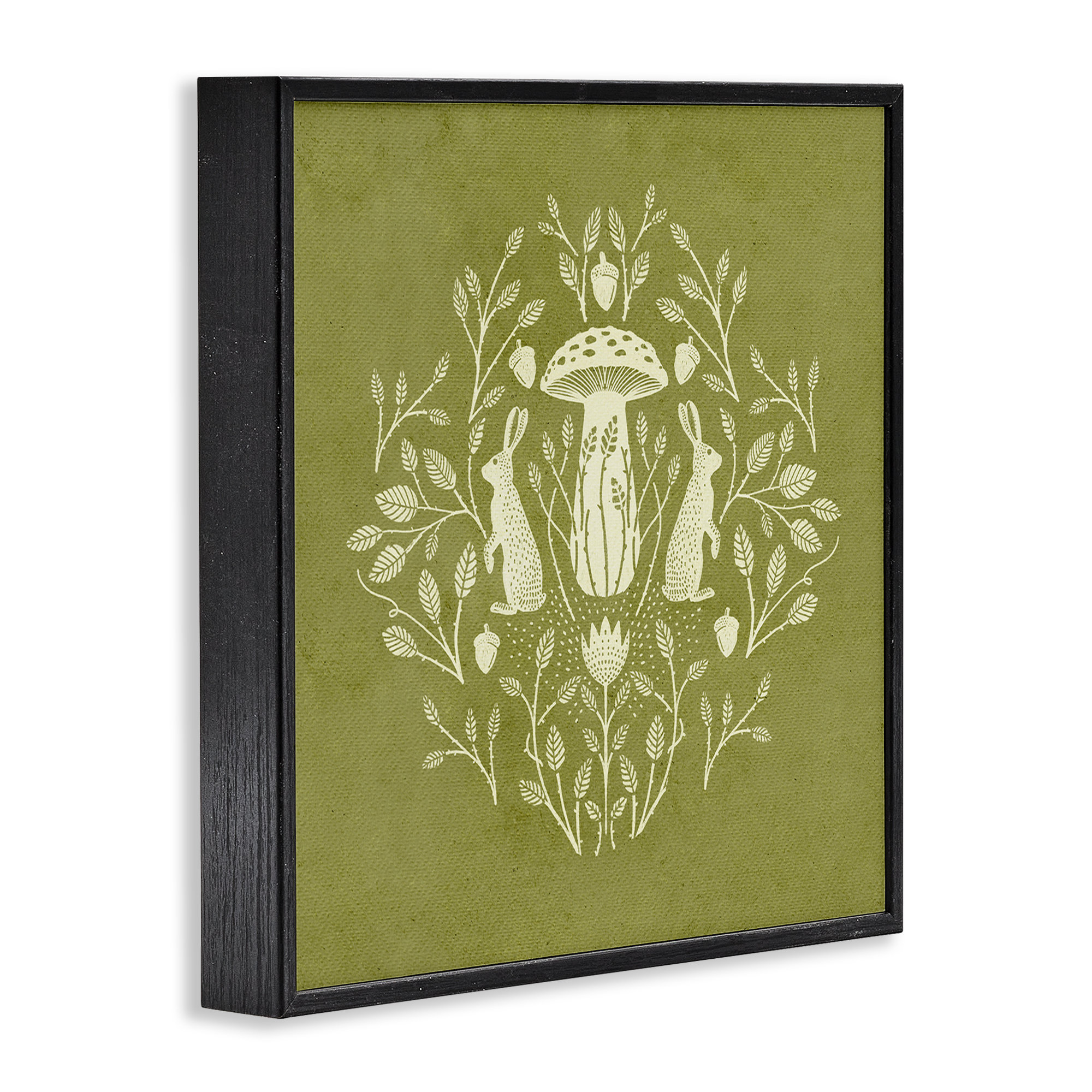 Ophelia & Co. Cottagecore Mushroom & Rabbits Framed Giclee Art by Katie ...